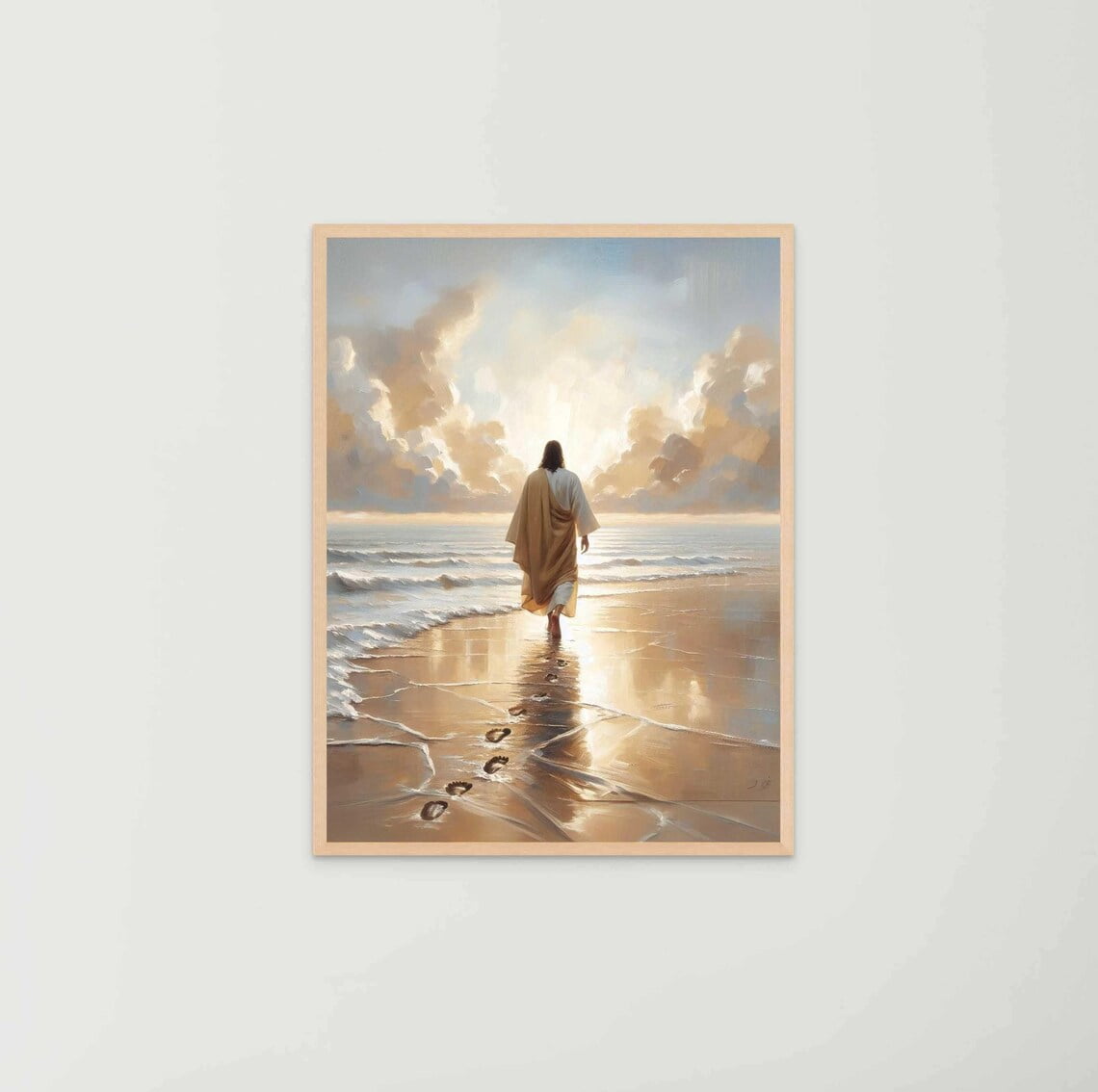 Holy Steps Christian Art Jesus Walking On Water Bible Picture Prints ...
