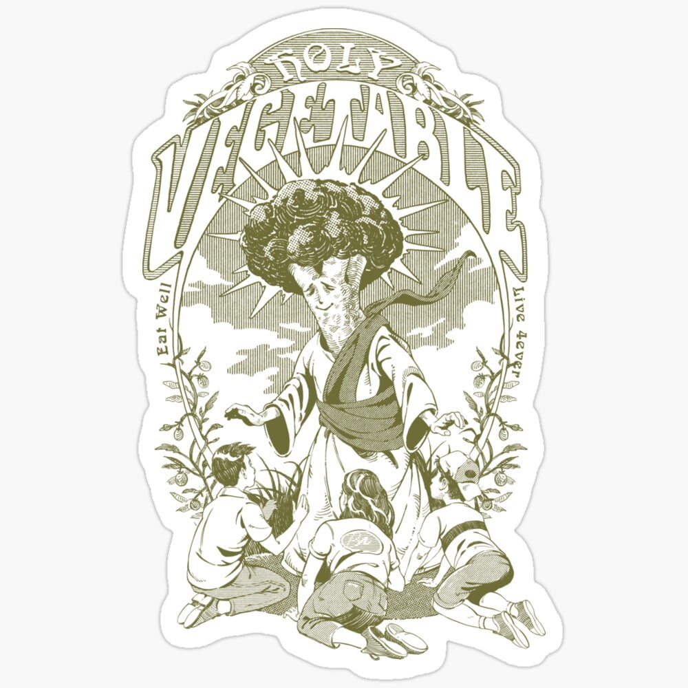 Holy Vegetable Light Sticker Phone Decal Water Bottle Stickers Car ...