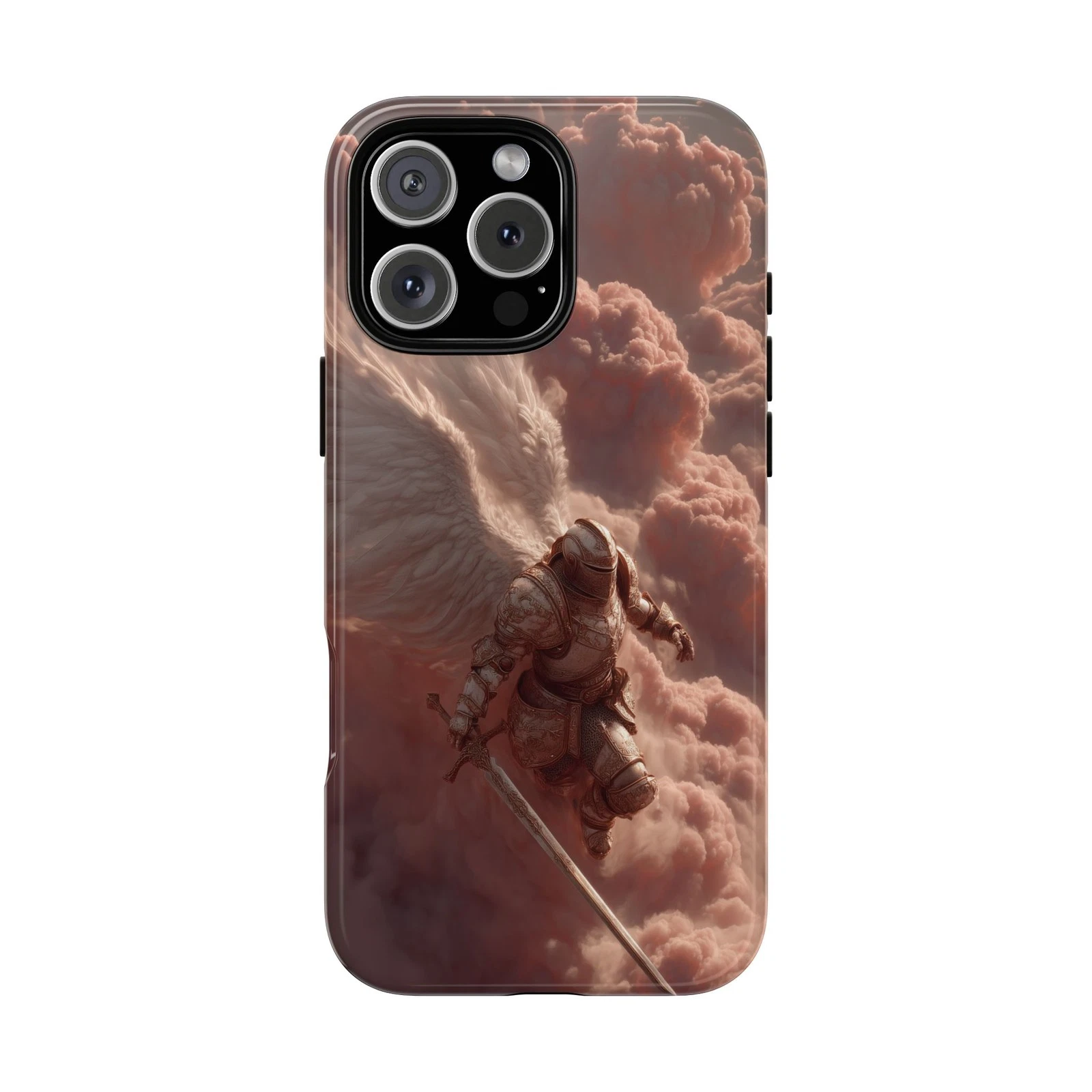 Holy Warrior Knight Clouds Battle Case for iPhone 17 through 11 Pro Max ...