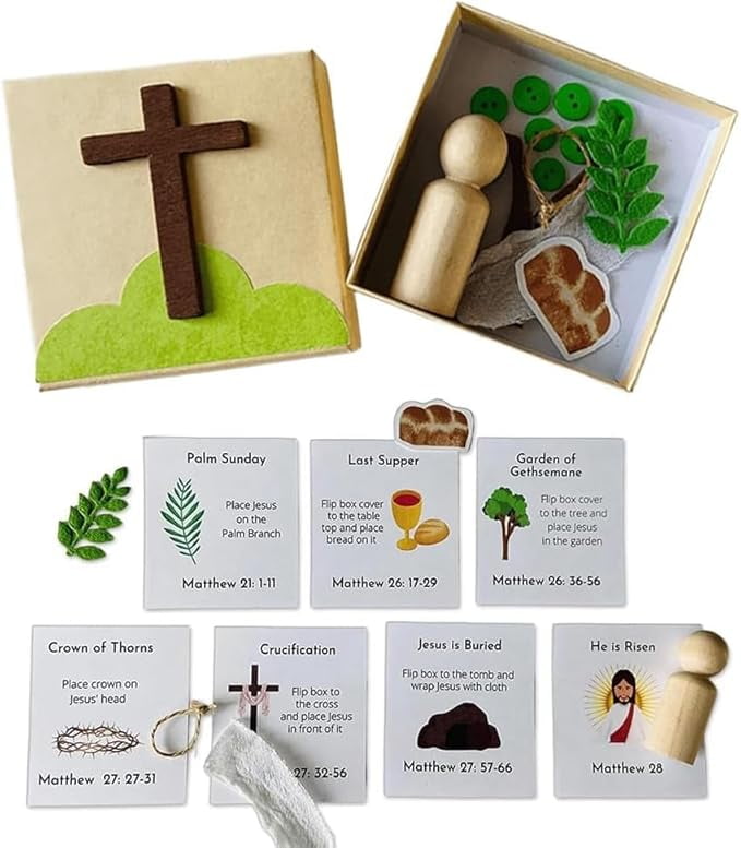 Holy Week Box | Easter Box Set, DIY Holy Week Box Resurrection Game, 7 ...