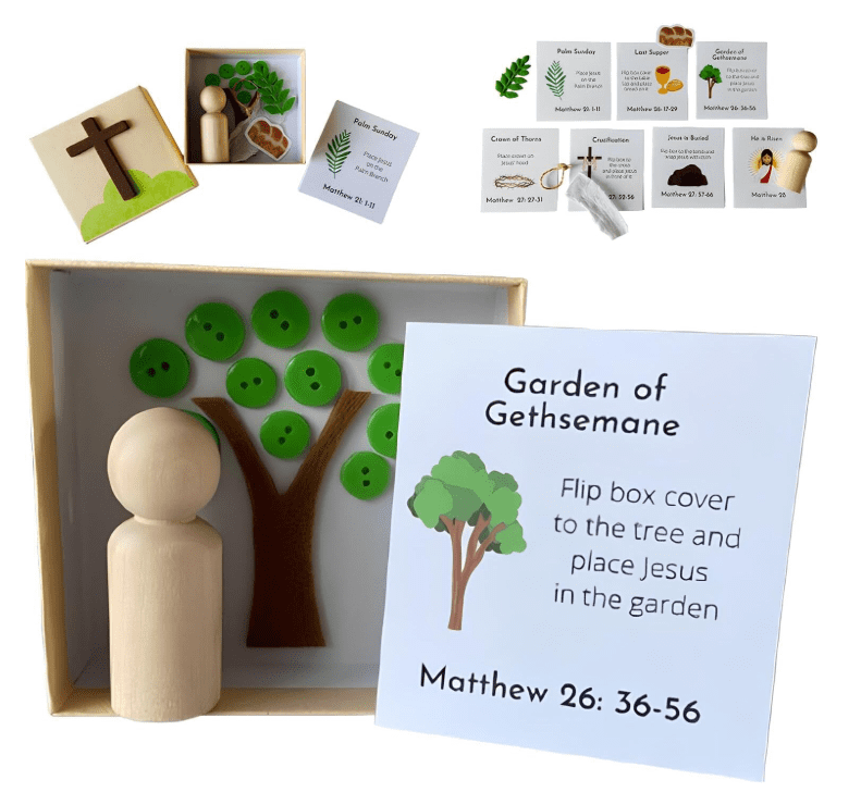 Holy Week Box | Easter Box Set, Wooden Christian Easter Resurrection ...