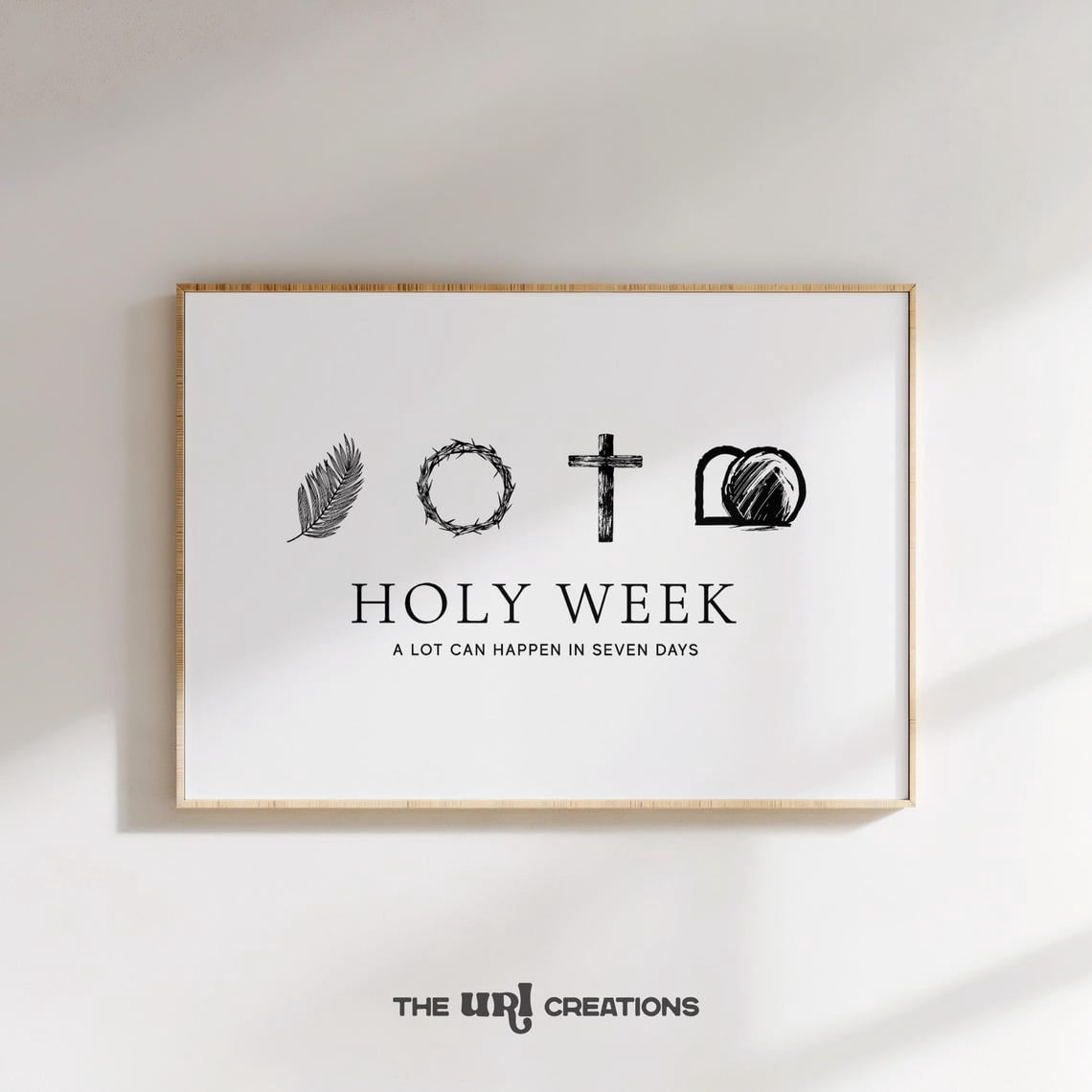 Holy Week Christian Wall Art, Easter, Bible Verse Poster, Minimalist ...