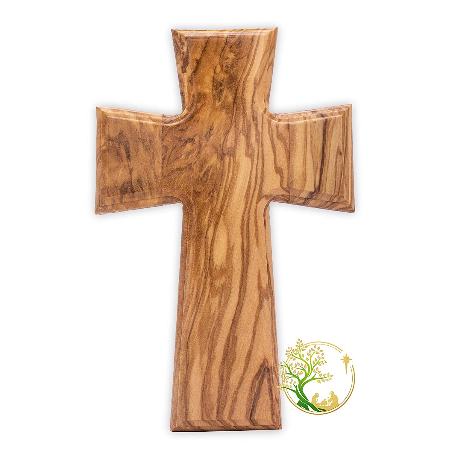 Holy wall cross made of olive wood | Plain wooden cross for wall ...