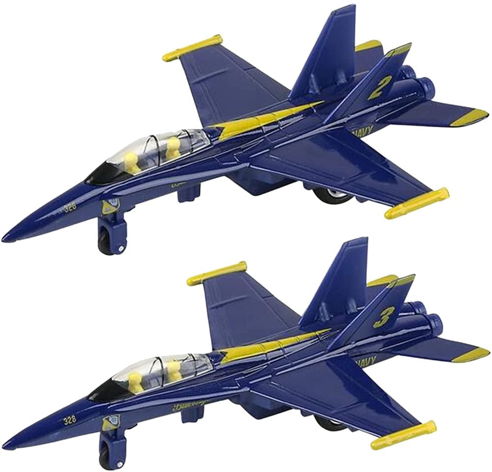 HolyToy Jumbo Diecast F-18 Blue Angel Jets with Pullback Mechanism, Set ...
