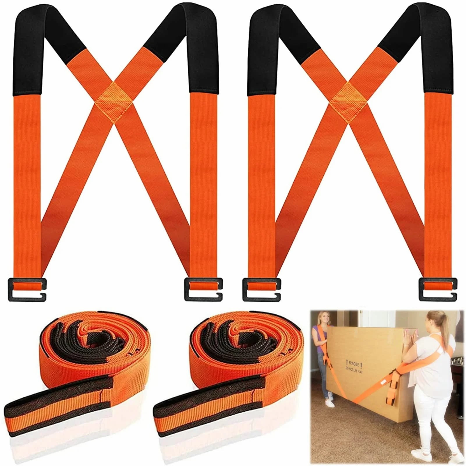 Holytech 2-piece orange shoulder strap, maximum weight 800 pounds ...