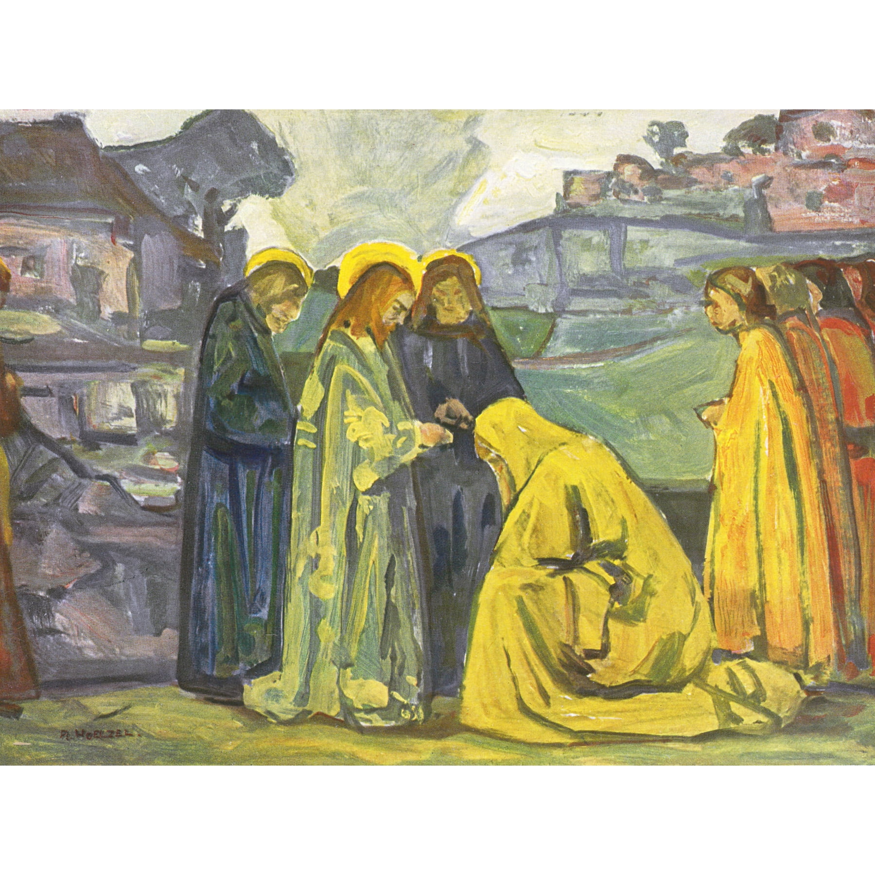 Holzel Christ And The Kananean Biblical Painting Extra Large Art Print ...