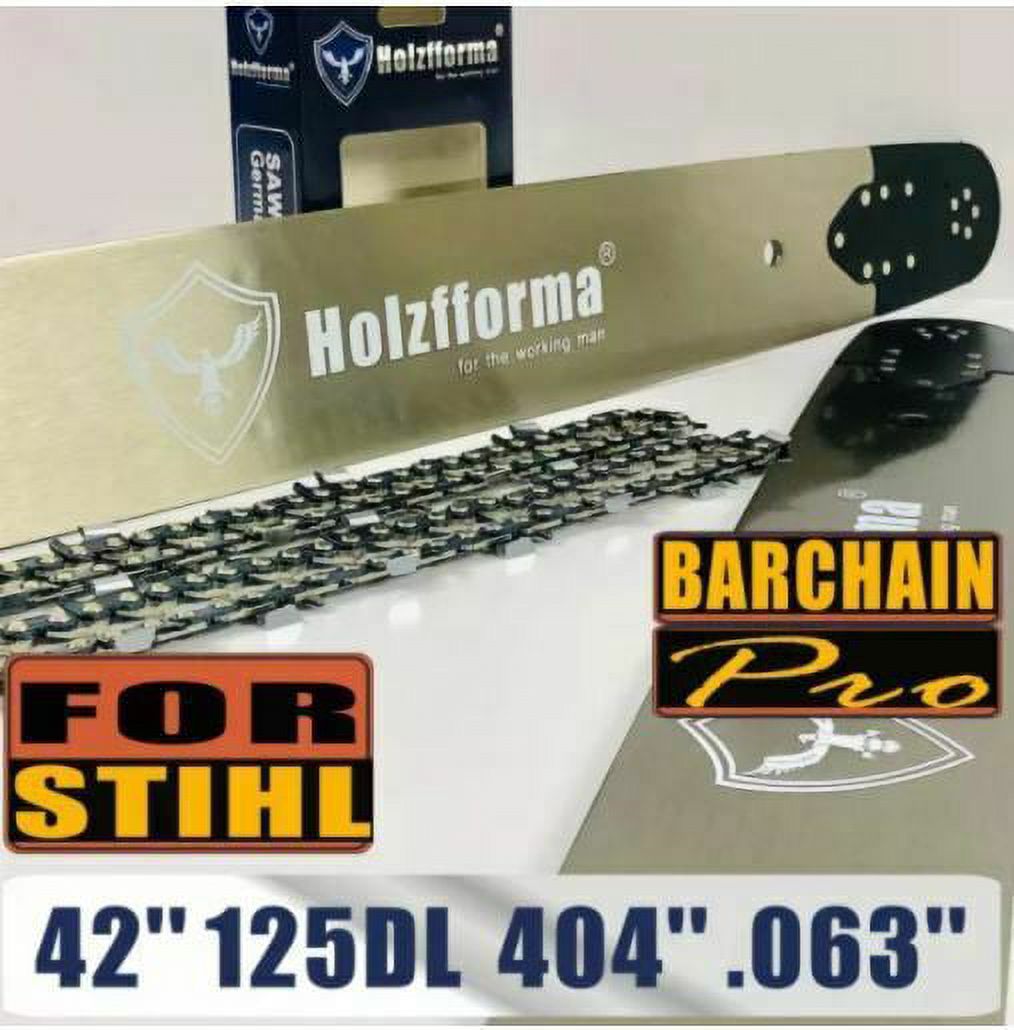 HolzfformaÂ® 42 Inch .404 .063 125D Bar & Full Chisel Chain Combo For ...