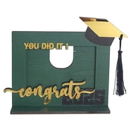Uanit Wooden Graduation Photo Frame with Cap Accent – 2025 Engraved ...