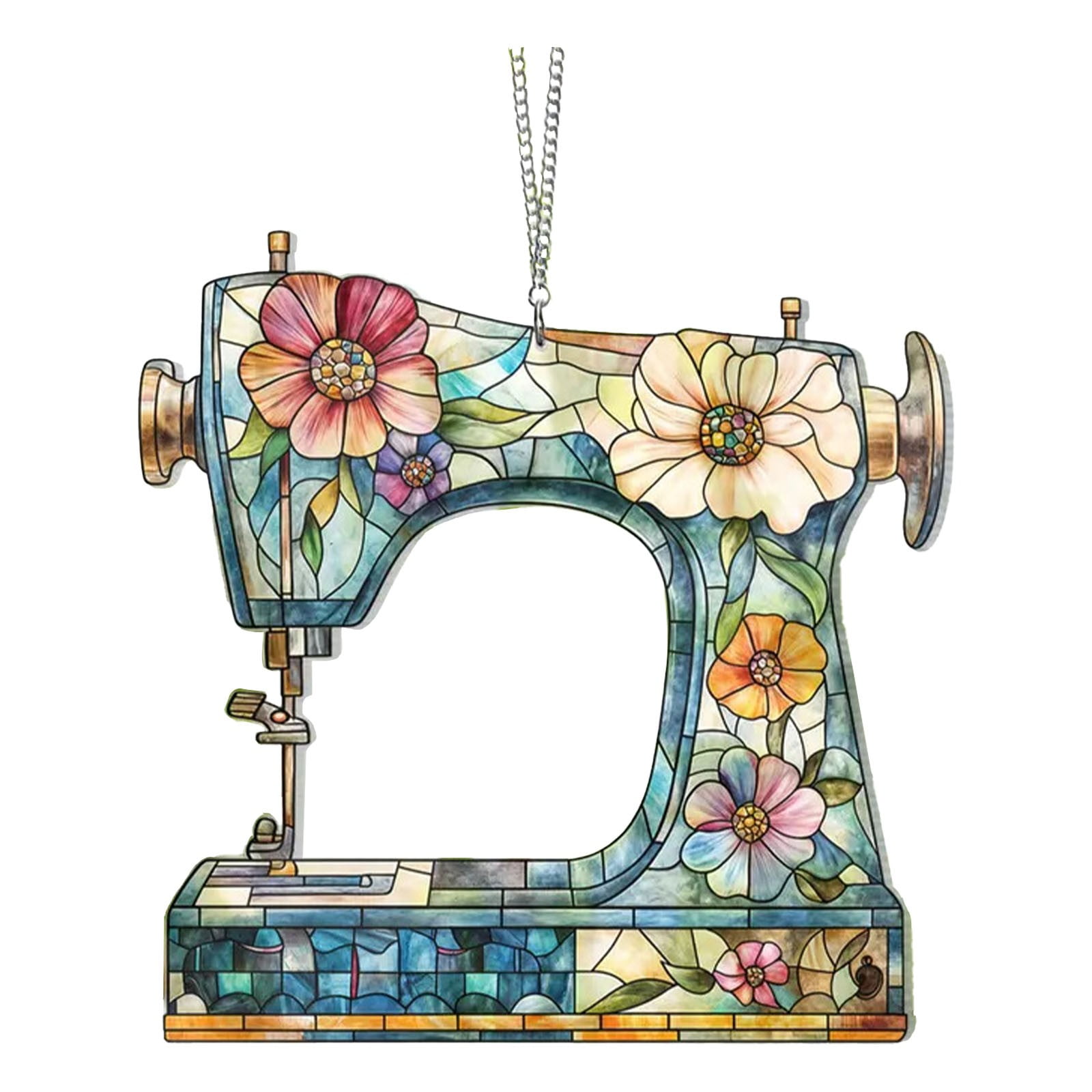Holzkary 2D Cute Sewing Machine Ornament Acrylic Sewing Room Decor ...