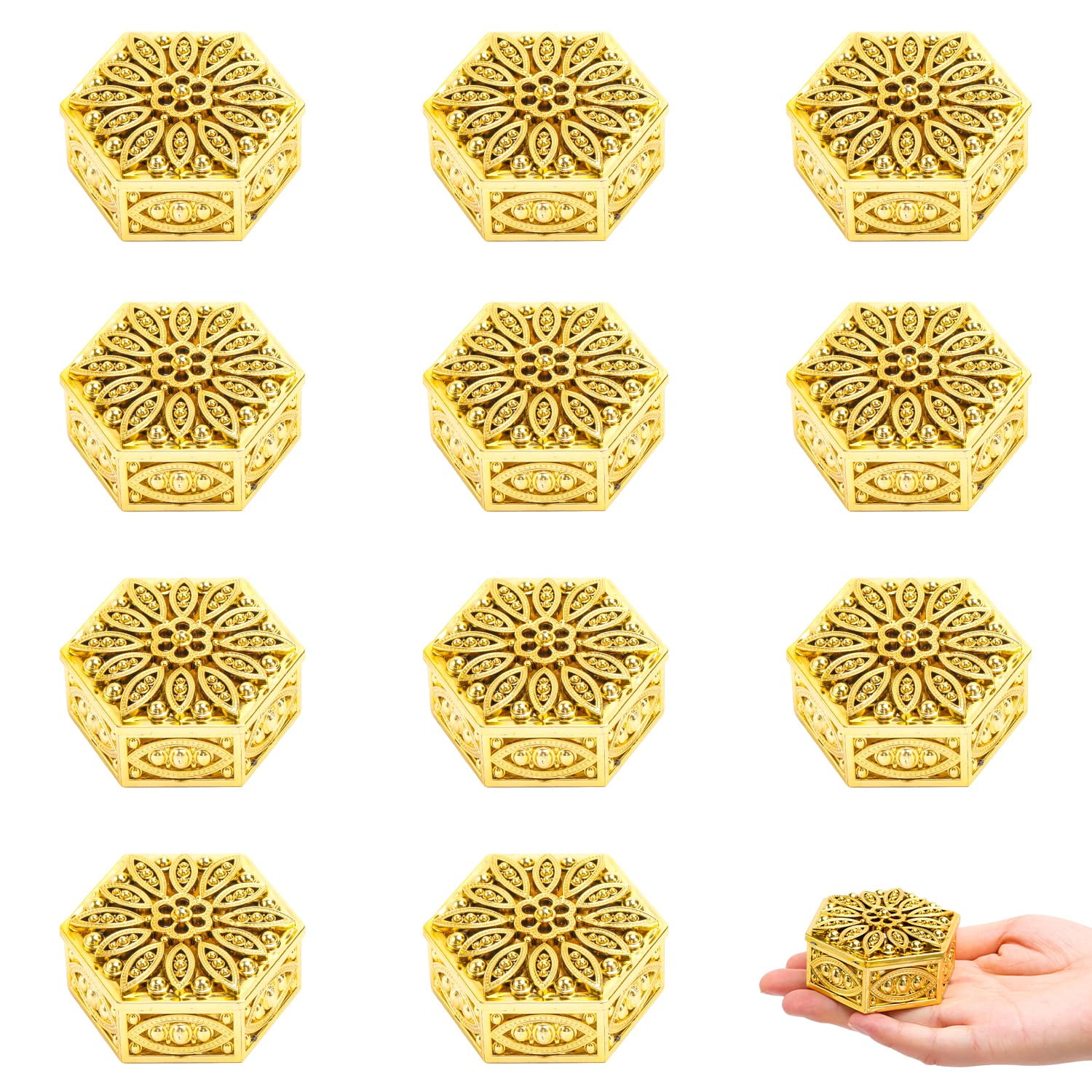 Holzlrgus 12 Pcs Wedding Favor Boxes Treasure Candy Boxes Plastic Candy ...