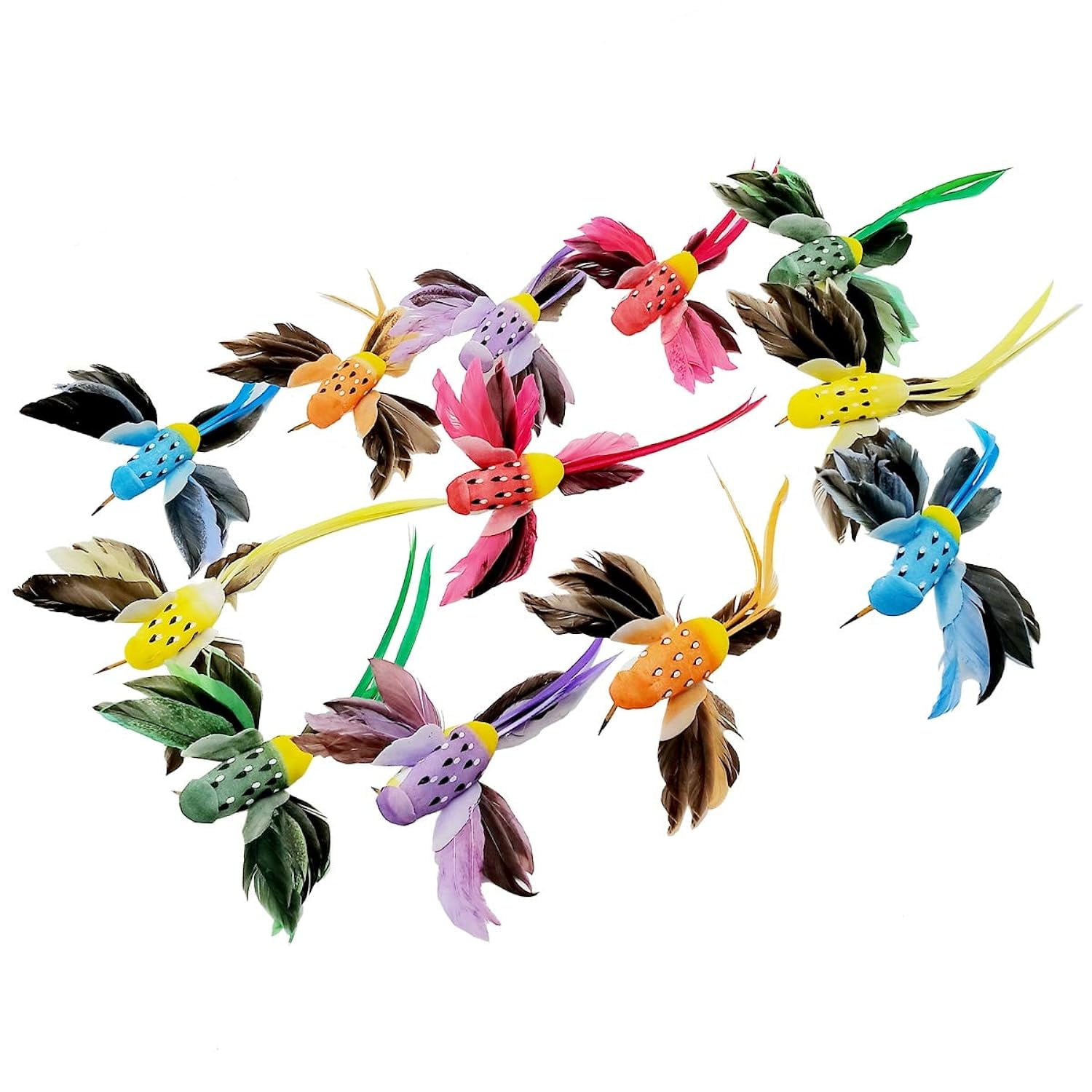 Holzlrgus 12pcs Realistic Artificial Hummingbird Clip on 5.5inch Foam ...