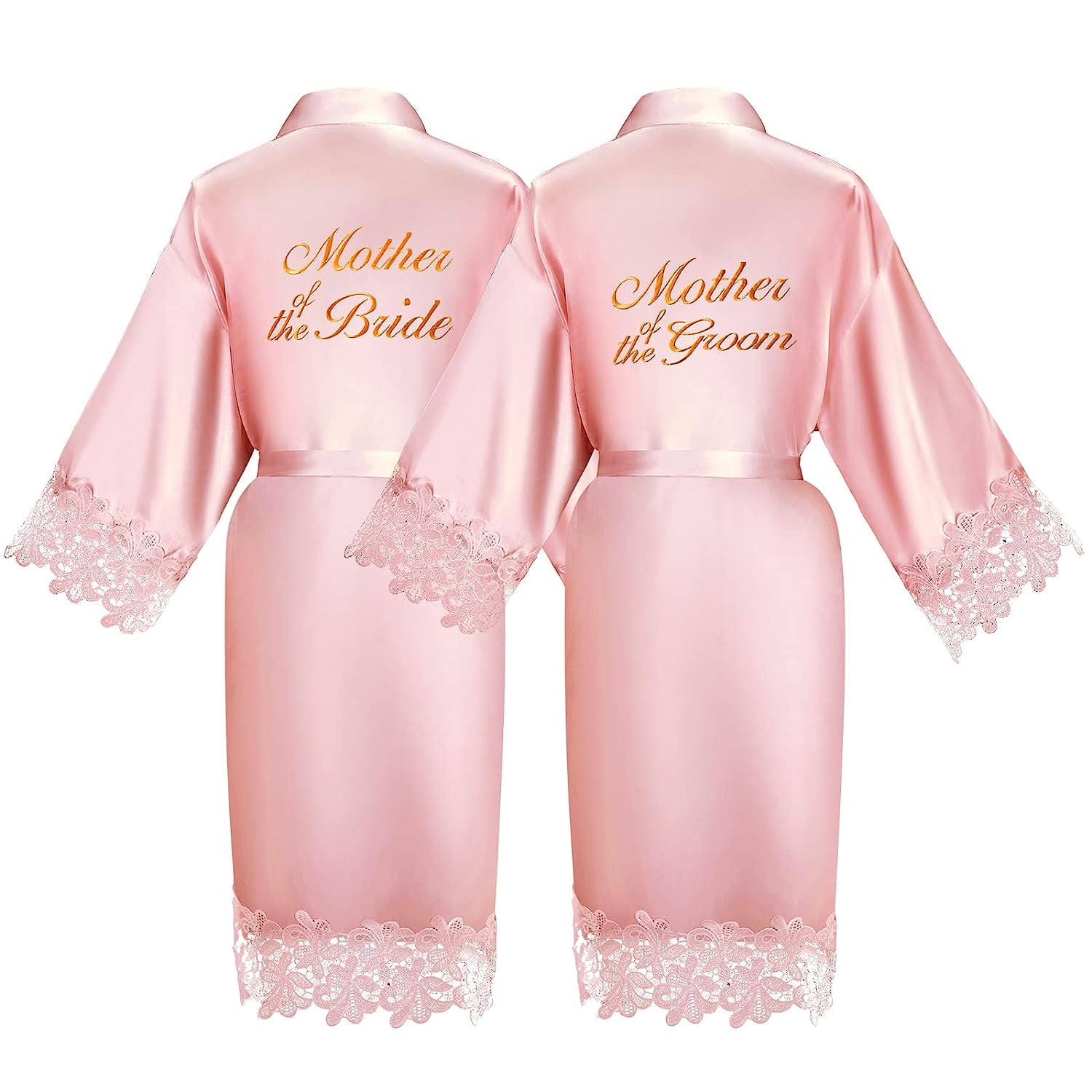 Holzlrgus 2 PCS Women Bridal Robe for Mother of The Bride Groom Satin ...