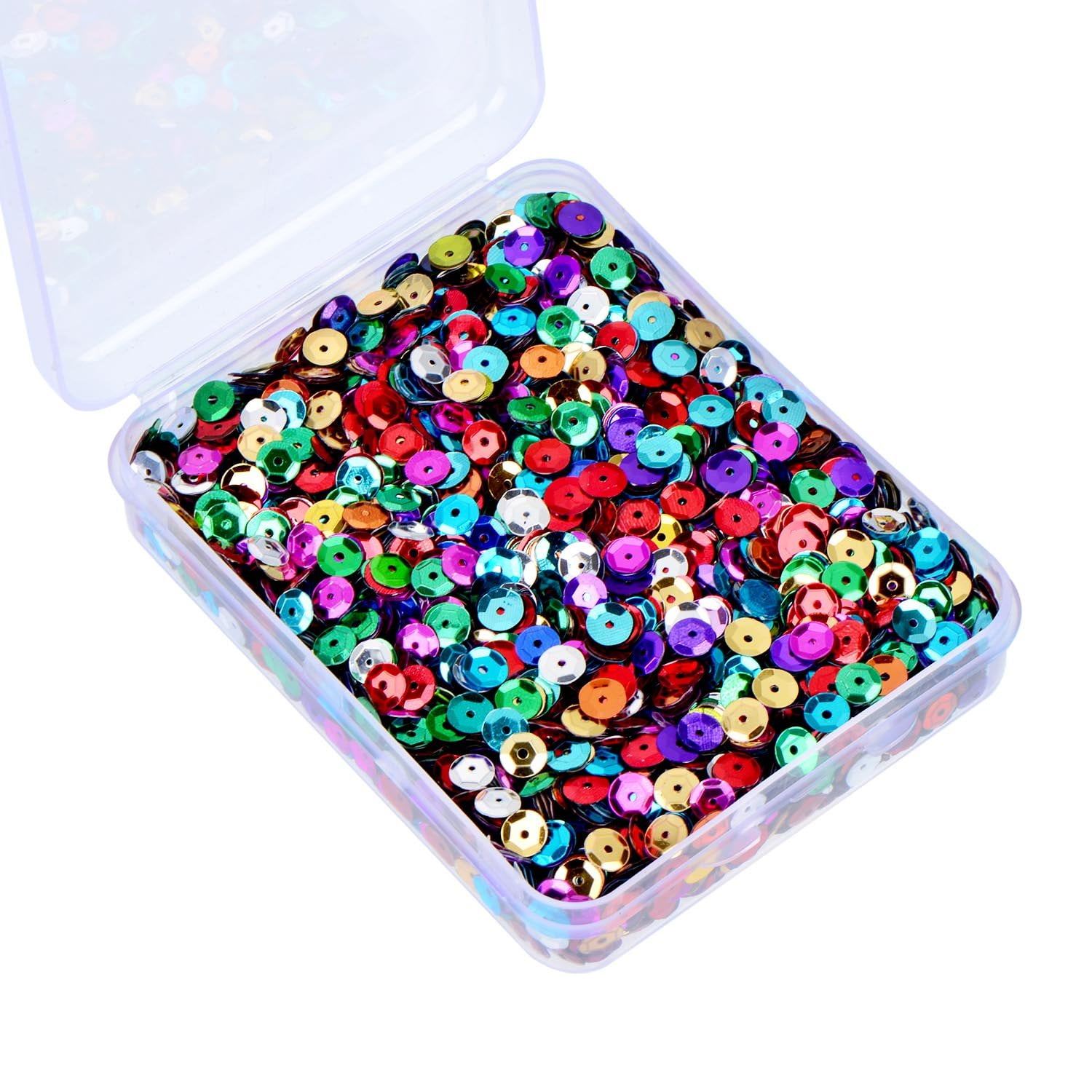 Holzlrgus 20,000 Pcs Bulk Loose Sequins Round Cup Sequins Iridescent ...