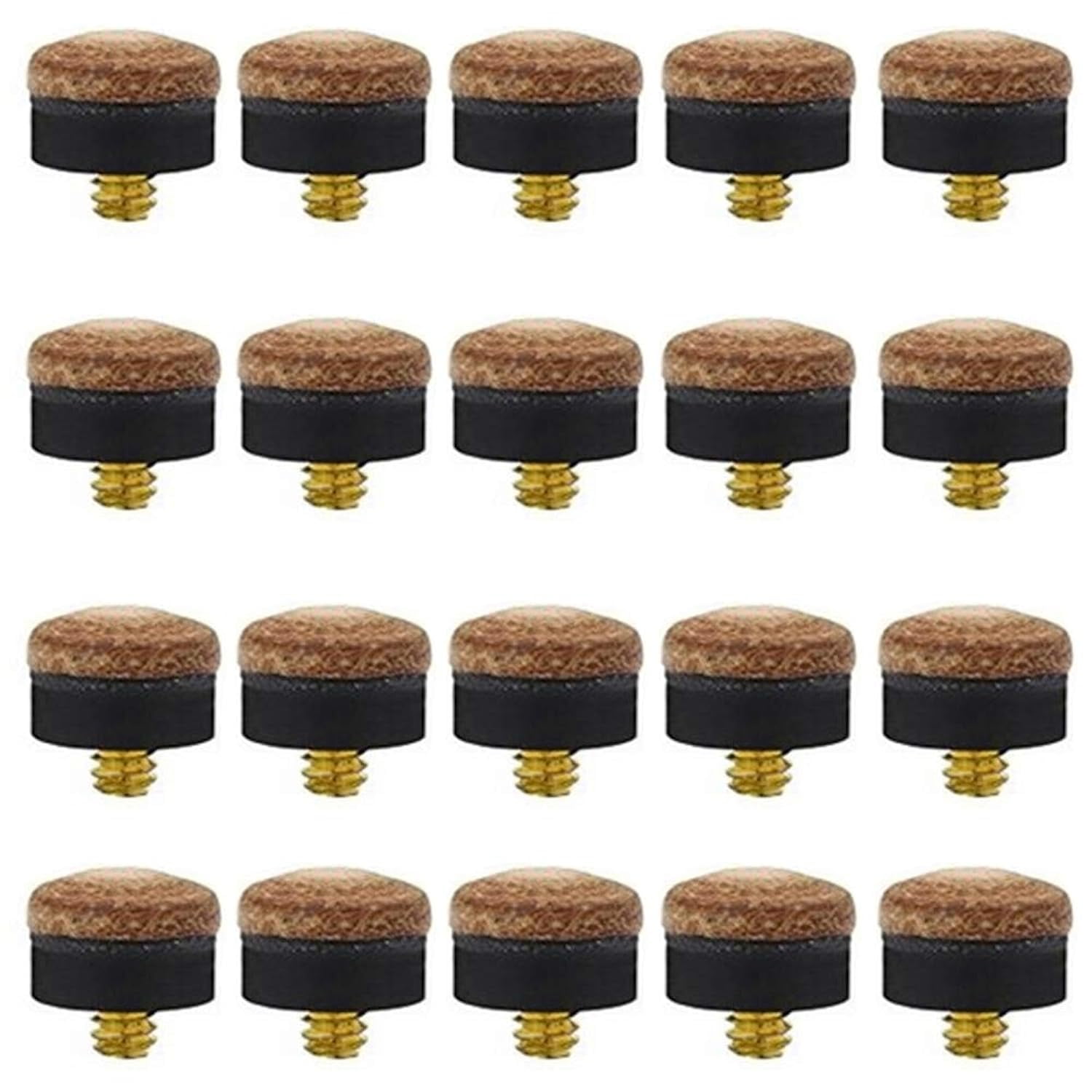 Holzlrgus 20 Pieces 13 mm Screw-on Pool Cue Tips Snooker Screw-on Tips ...