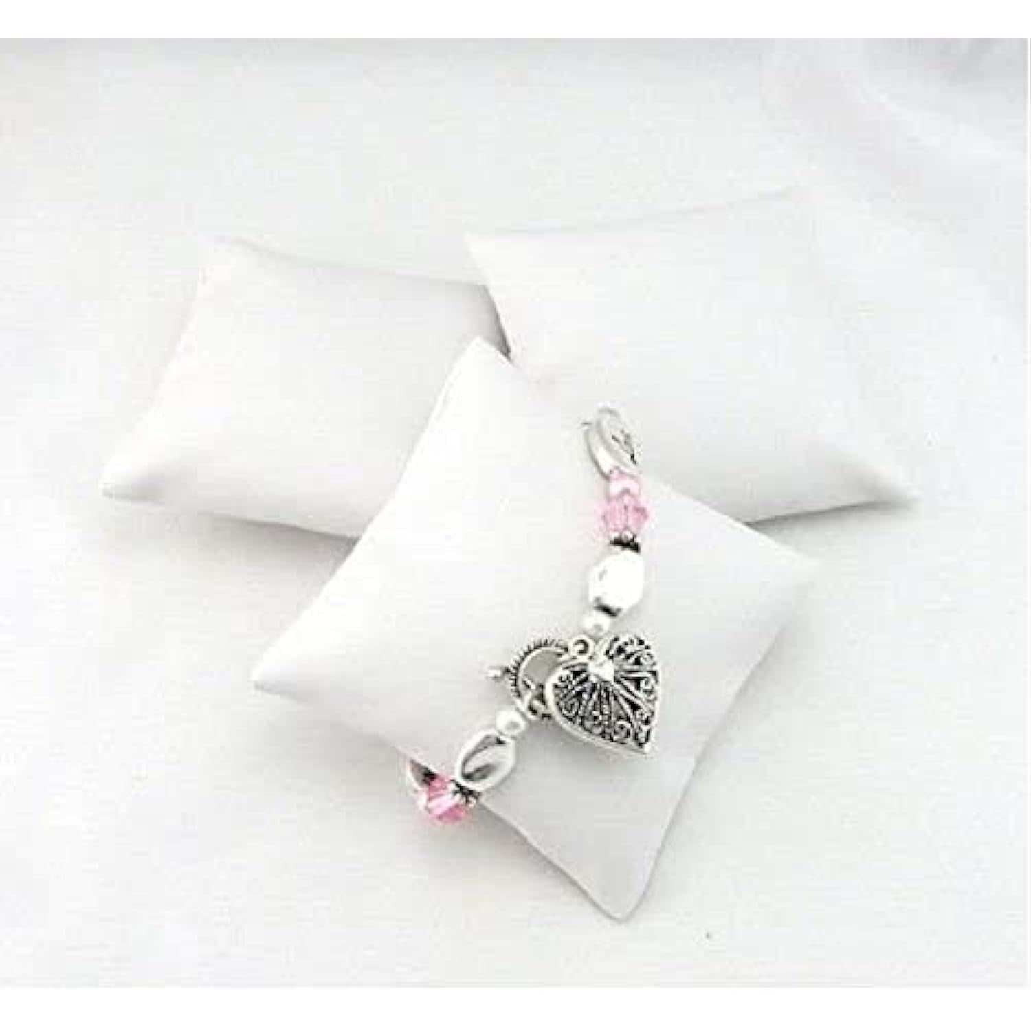 Holzlrgus 3 White Leather Bracelet Watch Pillow Jewelry Displays 3 ...
