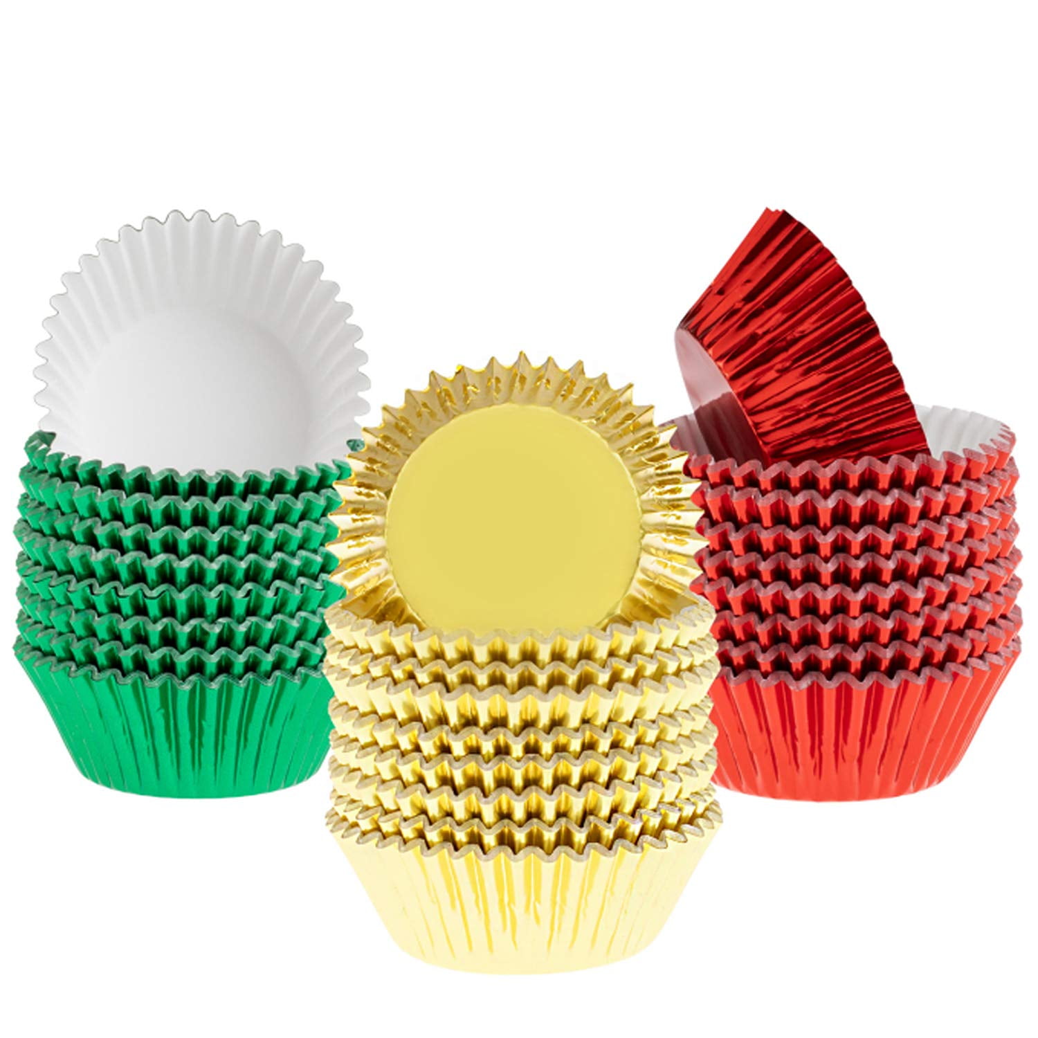 Holzlrgus 300Pcs Foil Metallic Cupcake Liner Baking Cups, Muffin Tins ...