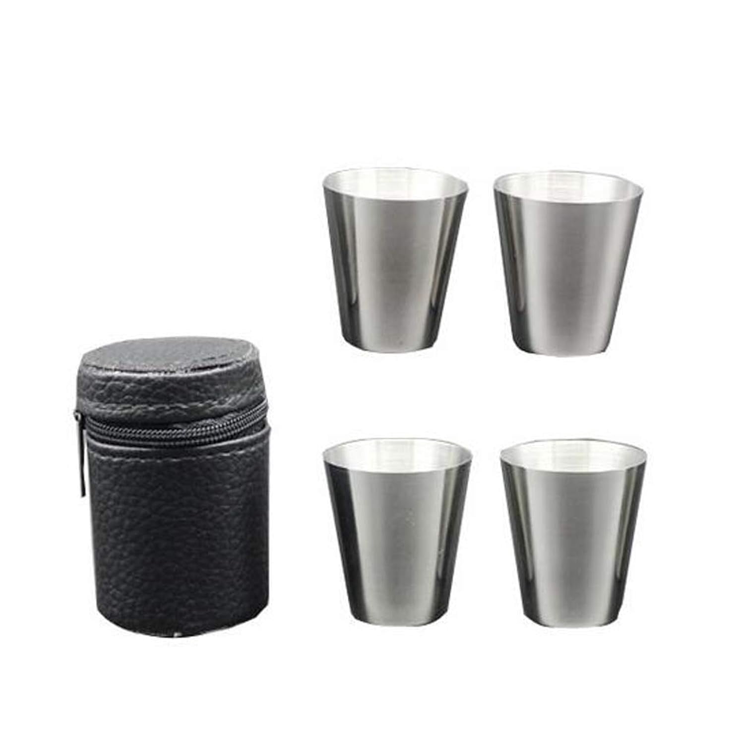 Holzlrgus 4 Pieces 30ml (1oz) Stainless Steel Shot Cups Shot Glass ...