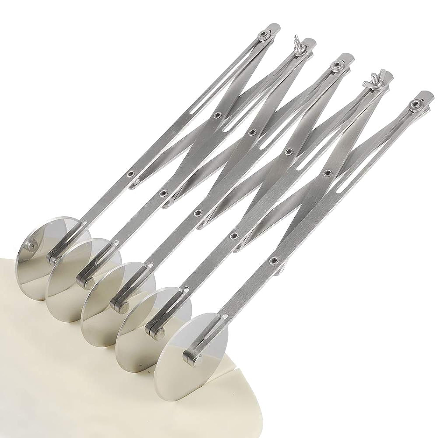 Holzlrgus 5 Wheel Pastry Cutter, Pasta Cutter, Adjustable Stainless ...