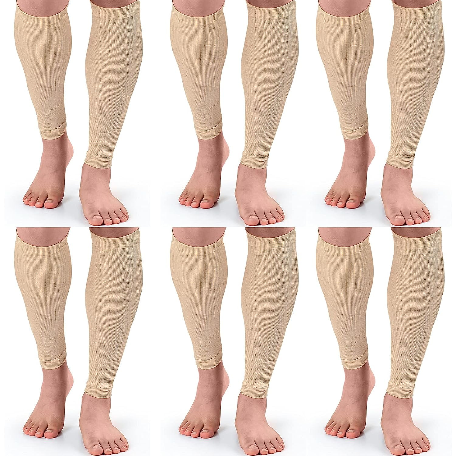 Holzlrgus 6 Pairs Leg Compression Sleeves Calf Compression Socks for ...