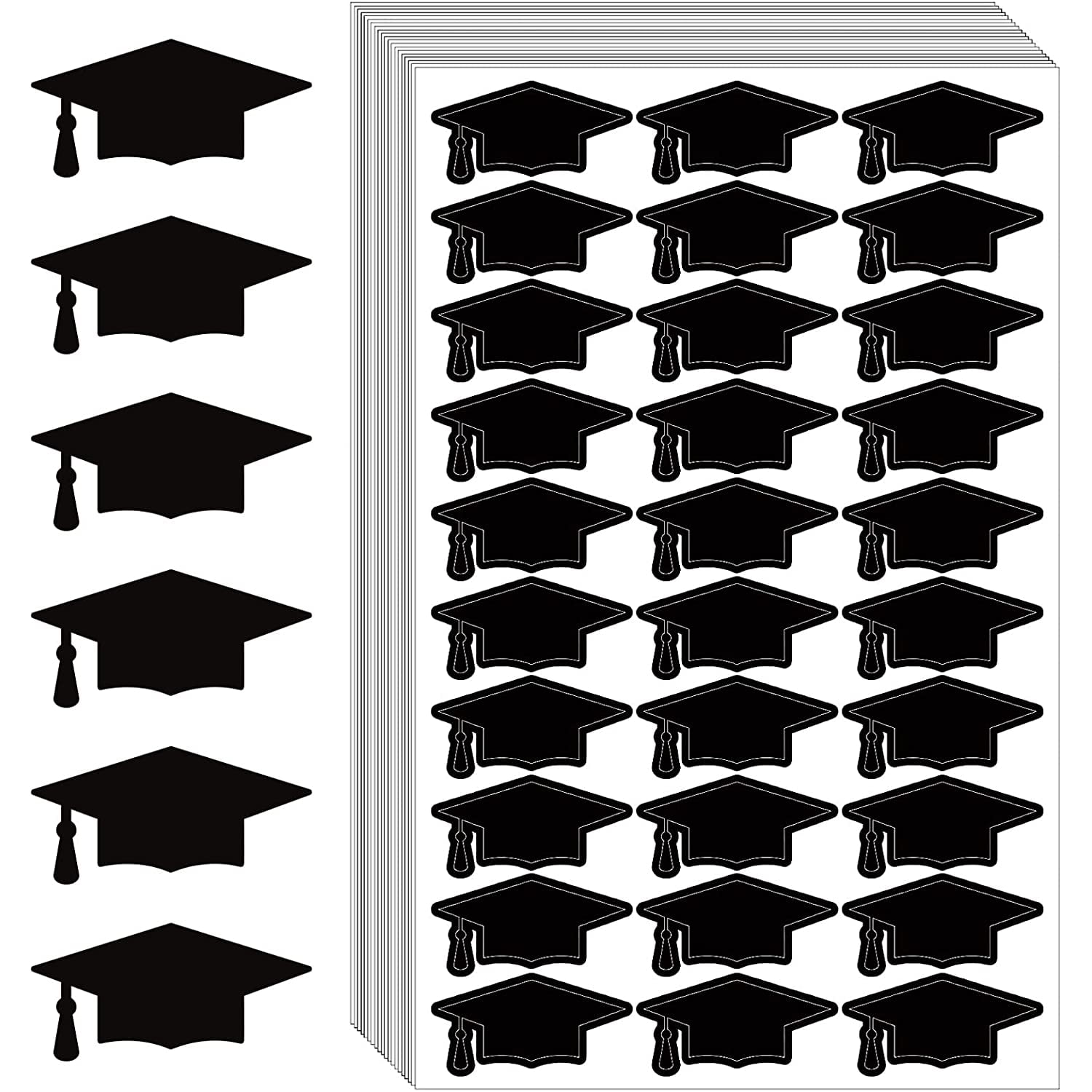 Holzlrgus 600pcs Self-Adhesive Graduation Cap Stickers for Party Favors ...