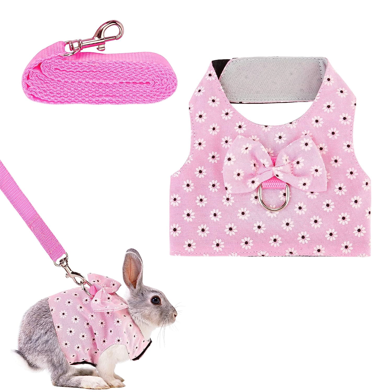 Holzlrgus Adjustable Rabbit Harness Leash - Cute Bunny Vest Harness for ...