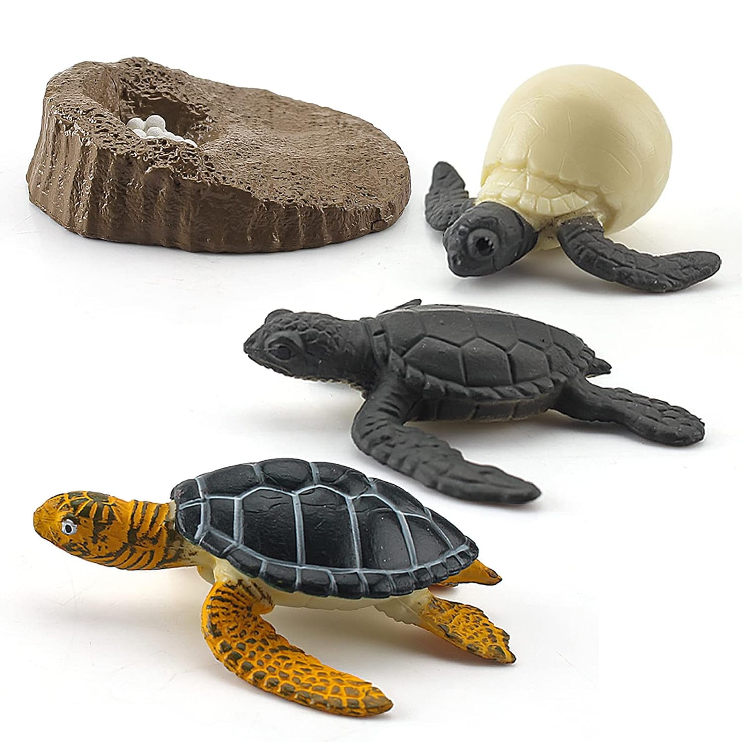 Holzlrgus Animals Figurines Life Growth Cycle of Tortoise Sea Turtles ...