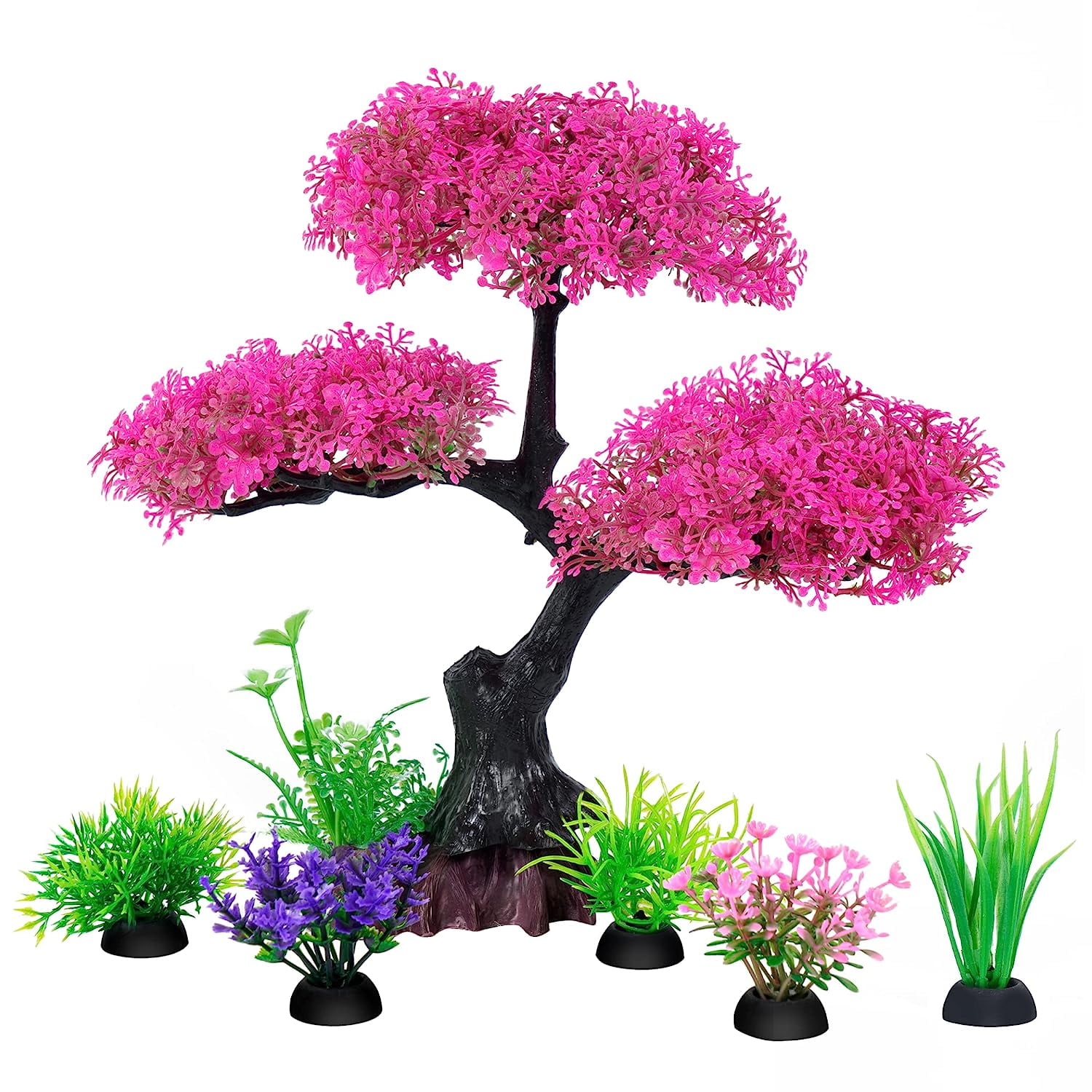 Holzlrgus Aquarium Artificial Plastic Plants Decoration, Pink Cherry ...