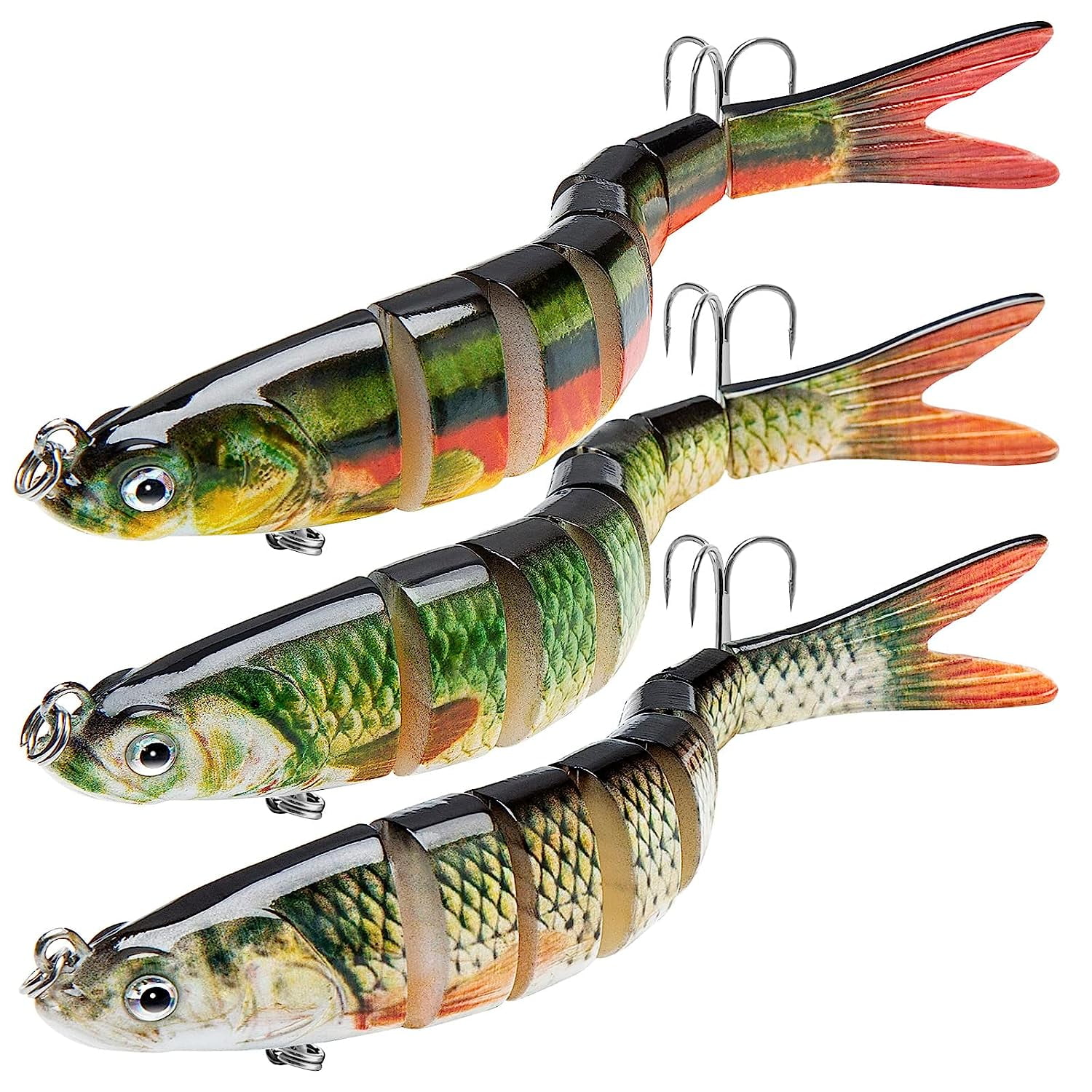 Holzlrgus Bass Fishing Lures Highly Realistic Bass Lures Multi Jointed ...