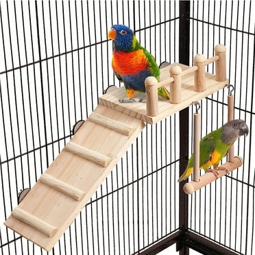 Parrot Bird Climbing Net Hemp Rope Ladder Toy Play Gym Hanging Swing ...