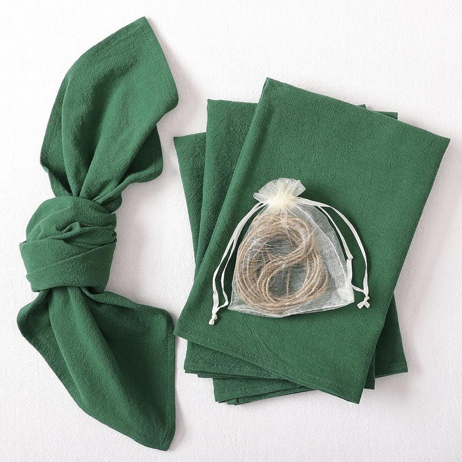 Holzlrgus Cotton Linen Napkins Bulk 17"x17" Stonewashed Cloth Dinner ...