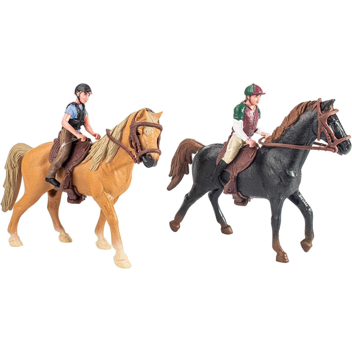 Holzlrgus Cowboy Horse Riding Figurine Realistic Riding Cowgirl Action ...