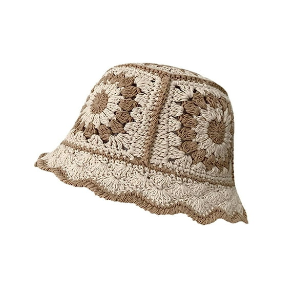 Bucket Hats For Woman Crochet Bucket Hat For Knit Cap Handmade Foldable ...
