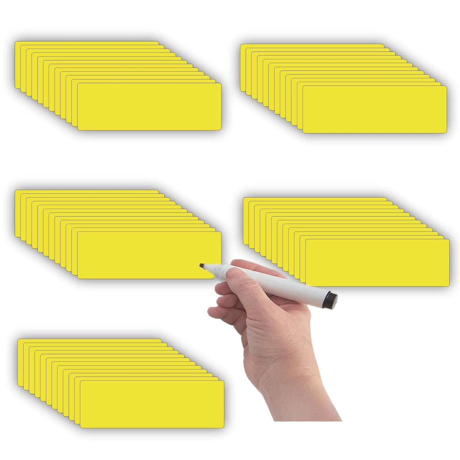 Holzlrgus Dry Erase Magnetic Labels (1x3",Pack of 60),Write On Magnets ...