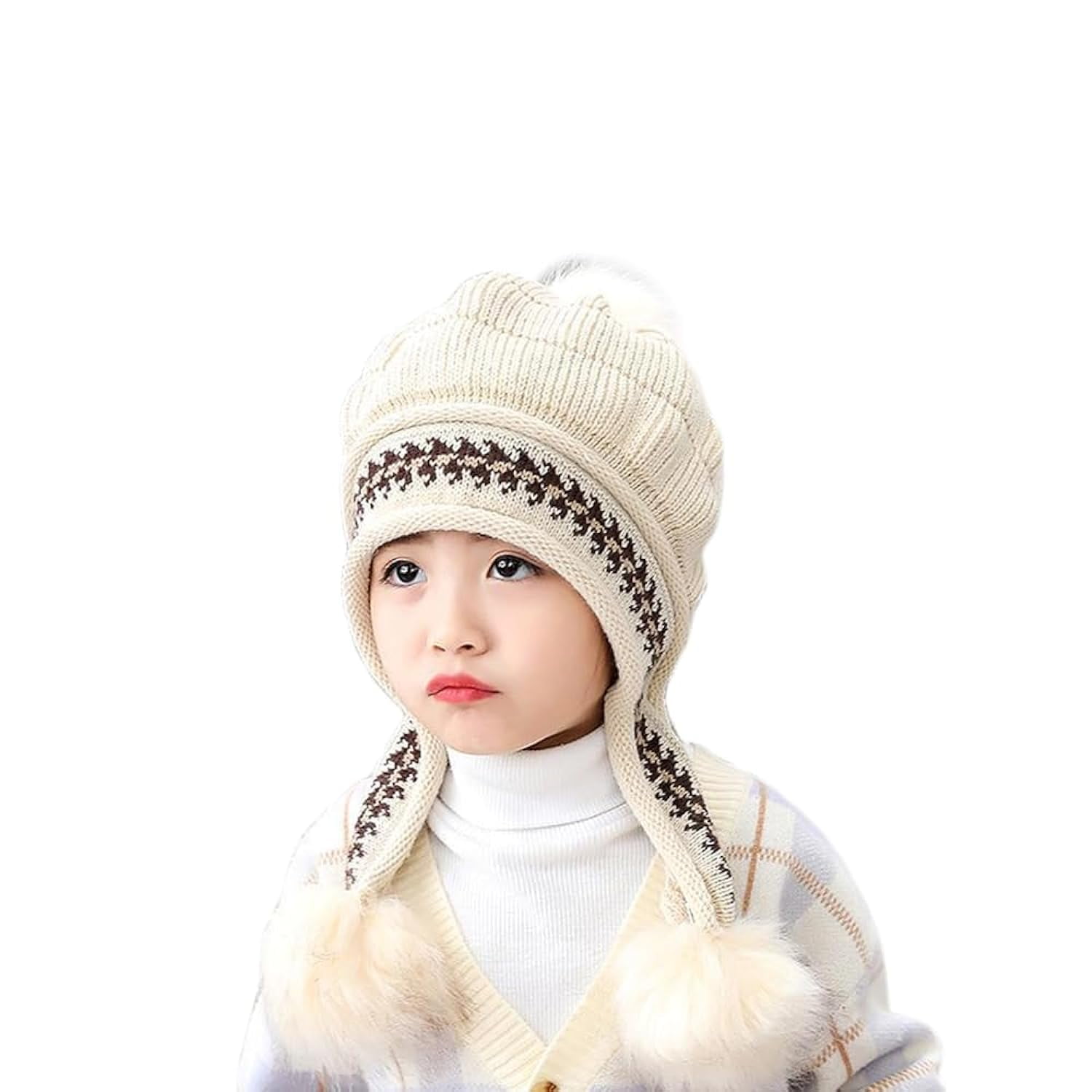 Holzlrgus Girls Winter Warm Elastic Soft Ear Protection Knitted Sherpa ...