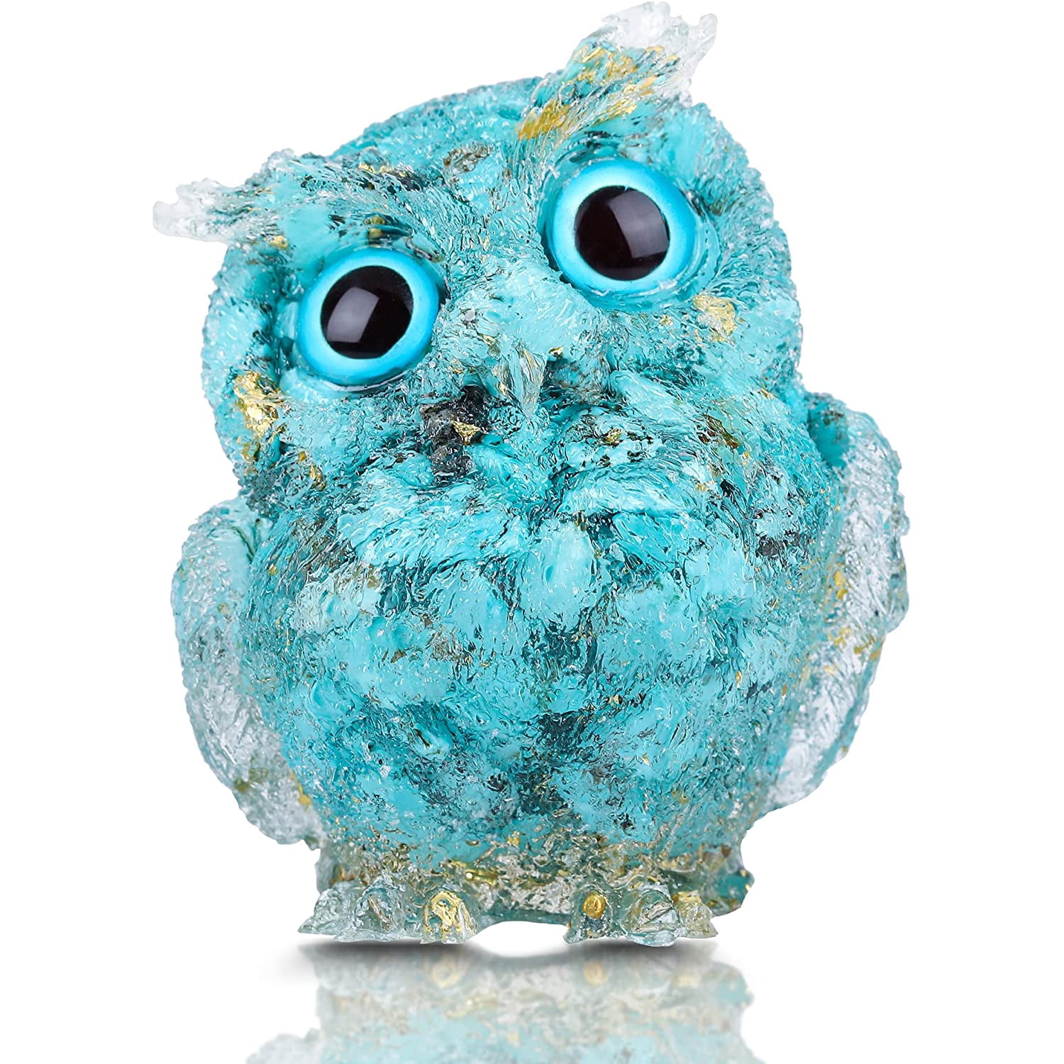 Holzlrgus Hand-Carved Natural Crystal Owl Statue Reiki Healing Gemstone ...