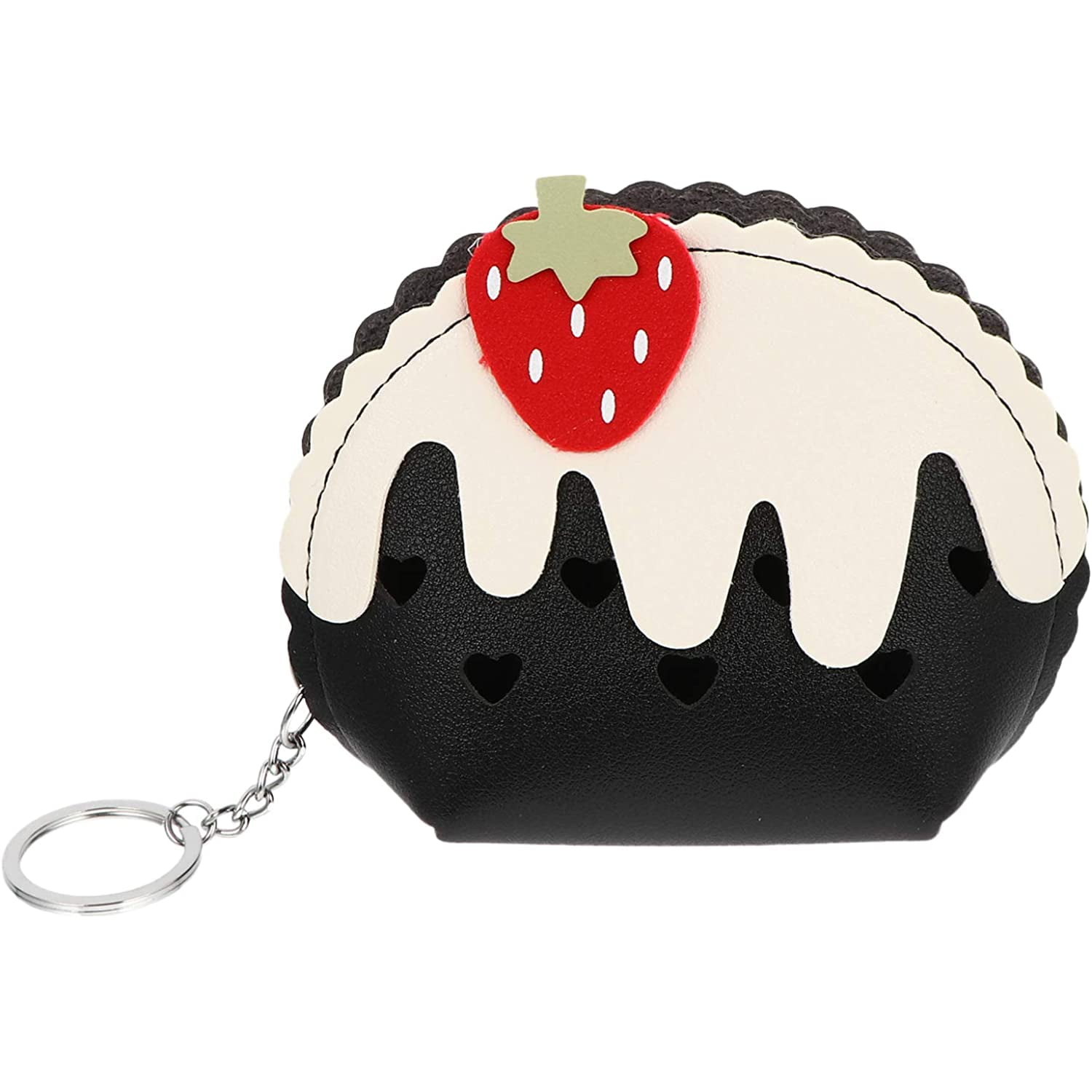 Holzlrgus Mini Coin Purse PU Leather Strawberry Cartoon Zipper Small ...