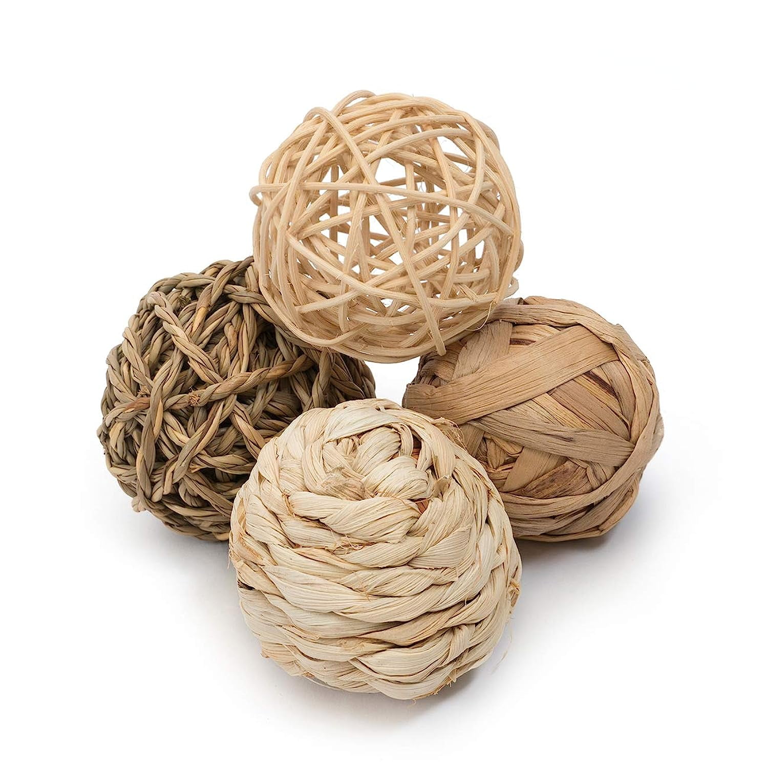 Holzlrgus Natural Chew Activity Toys Fun Safe Hay Grass Pet Balls for ...