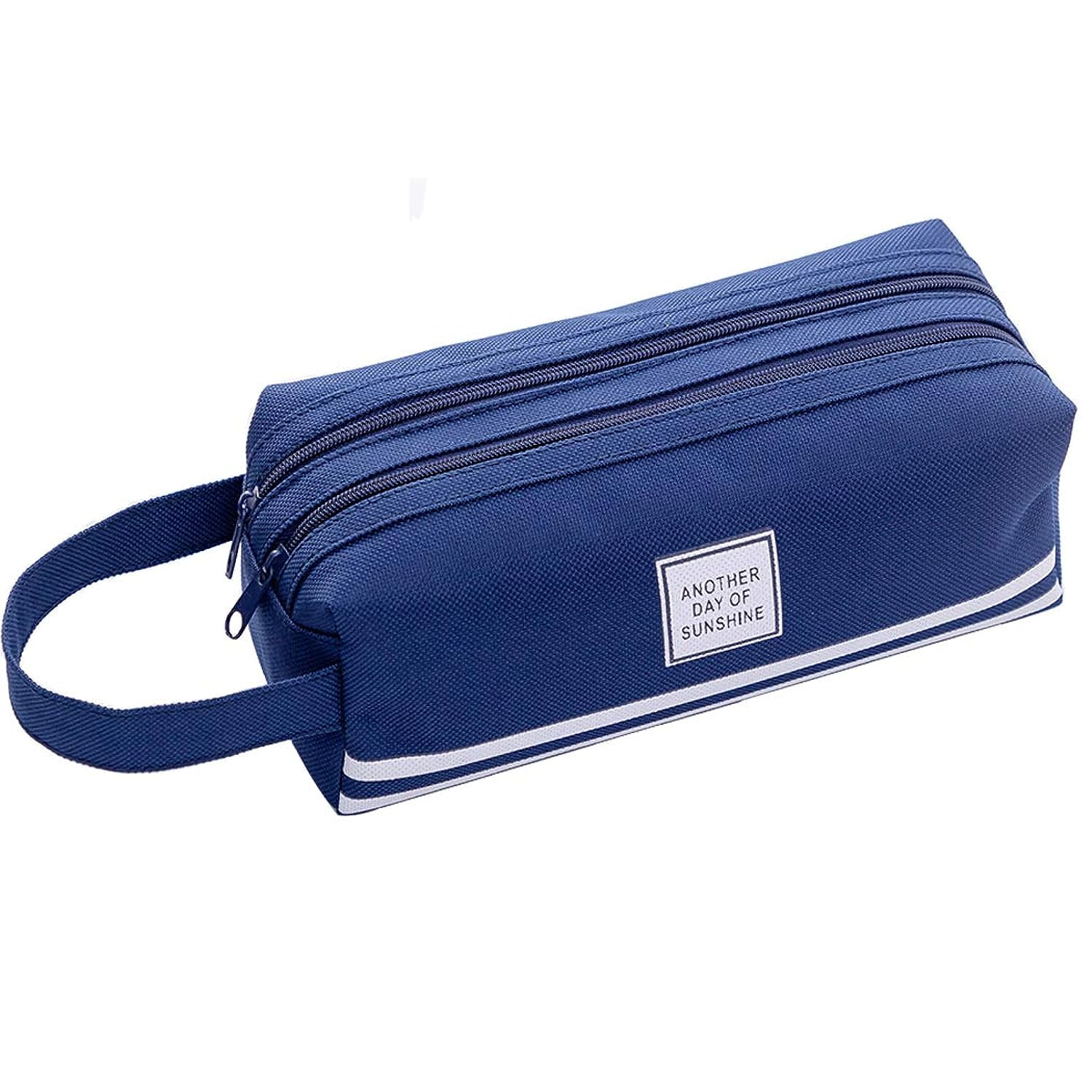 Holzlrgus Portable Pencil Case Large Capacity Dual Zipper Organizer ...