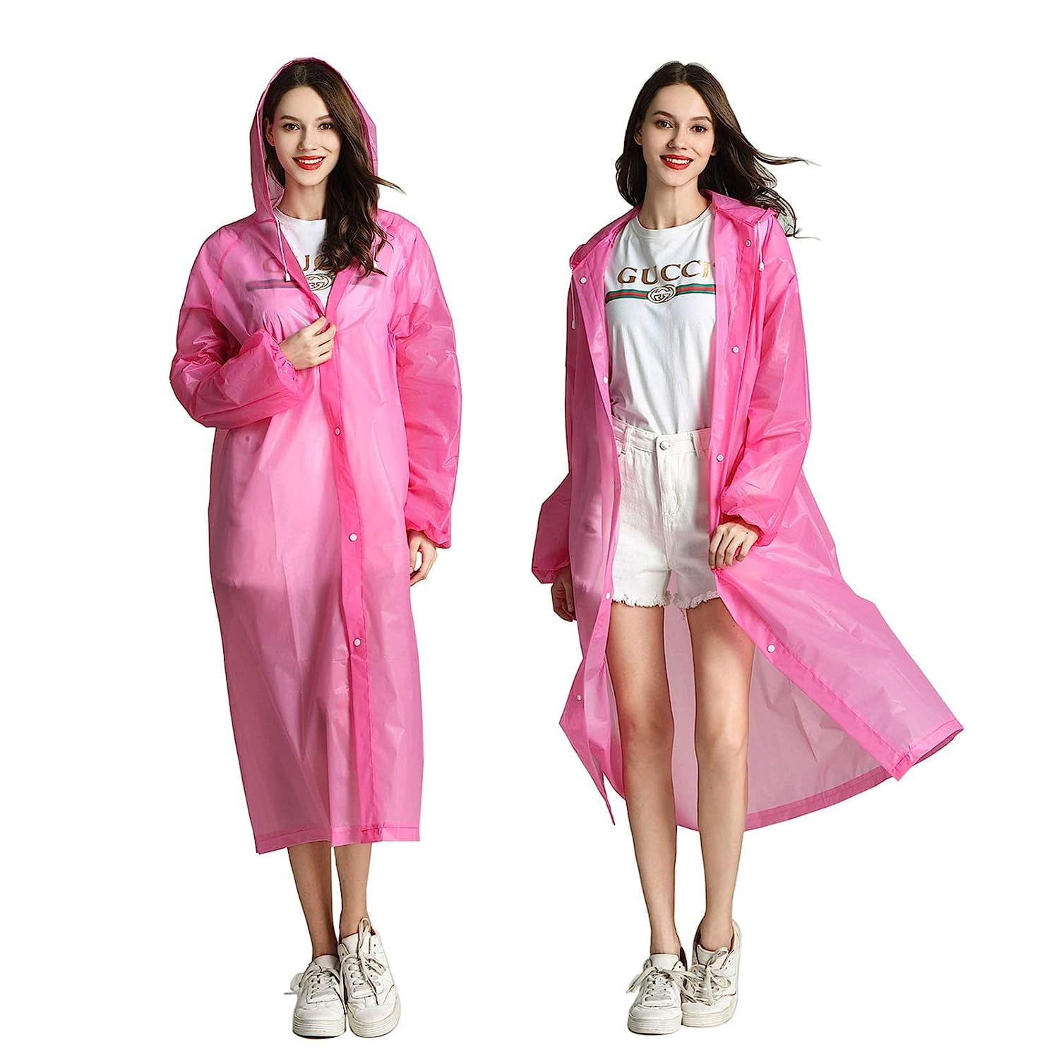 Holzlrgus Raincoat, [2 Pack] Portable EVA Rain Coats Reusable Rain ...