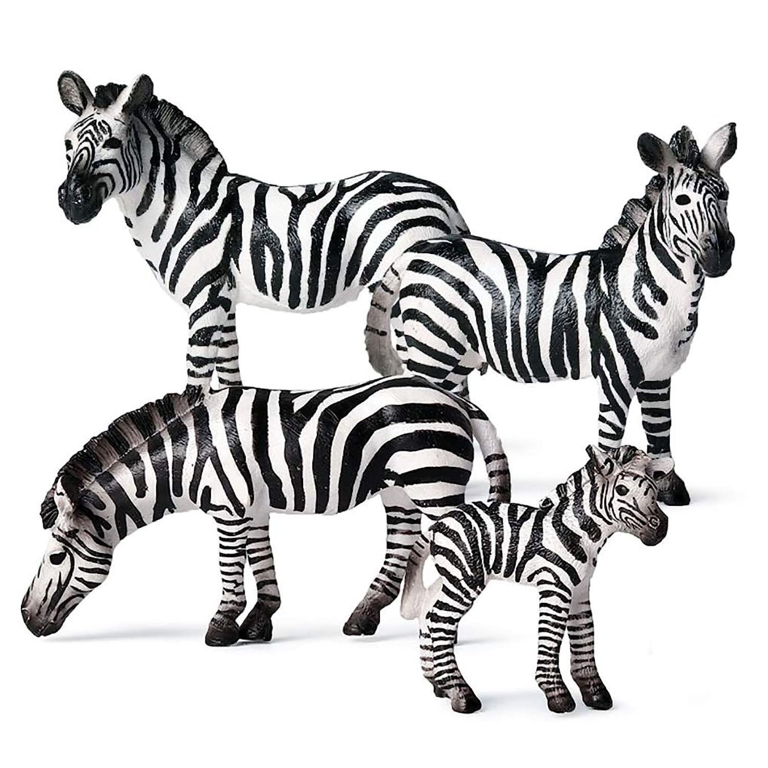 Holzlrgus Realistic Zebra Figurine - Plastic Zebra Family Set for ...