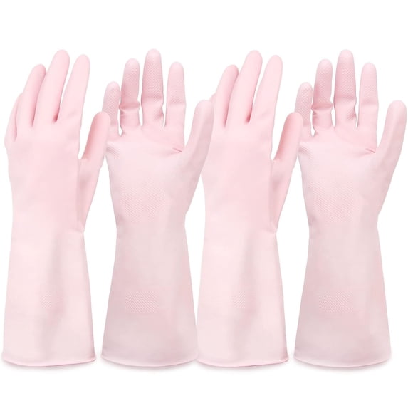 Holzlrgus Rubber Gloves Reusable Cleaning Glove Set 2 Pairs of ...
