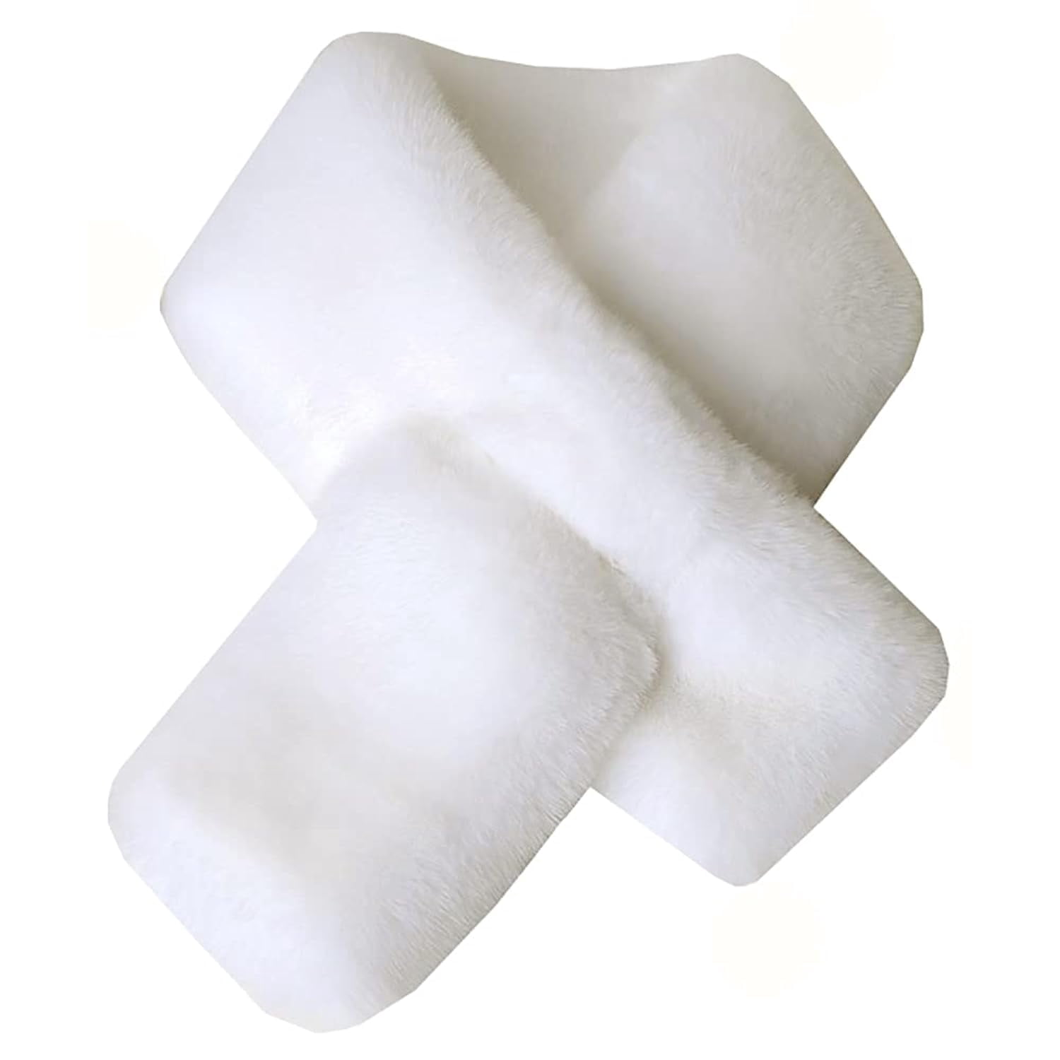 Holzlrgus Scarf for Women Winter Fall Furry Faux Fur Loophole Scarf ...