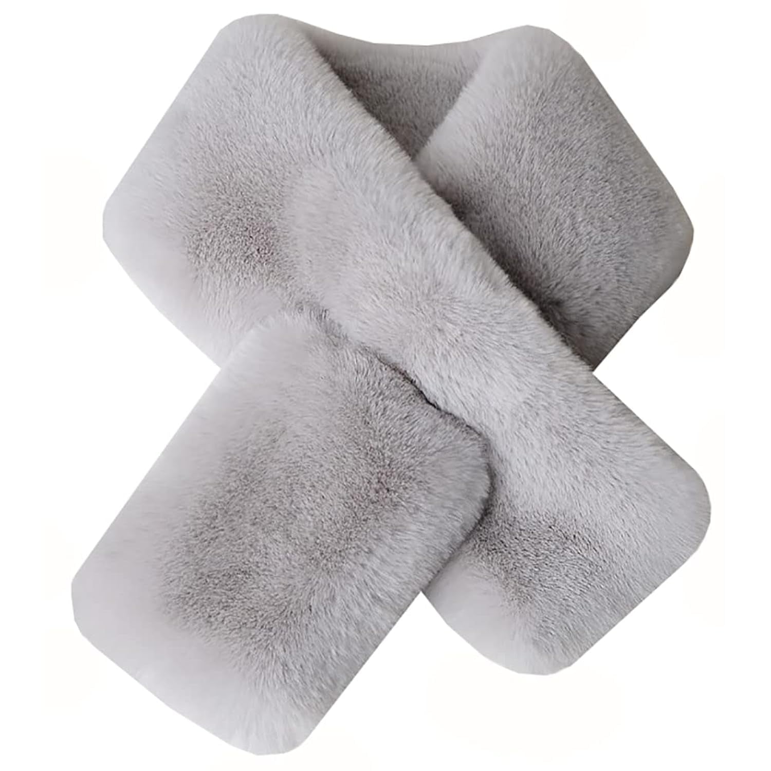 Holzlrgus Scarf for Women Winter Fall Furry Faux Fur Loophole Scarf ...