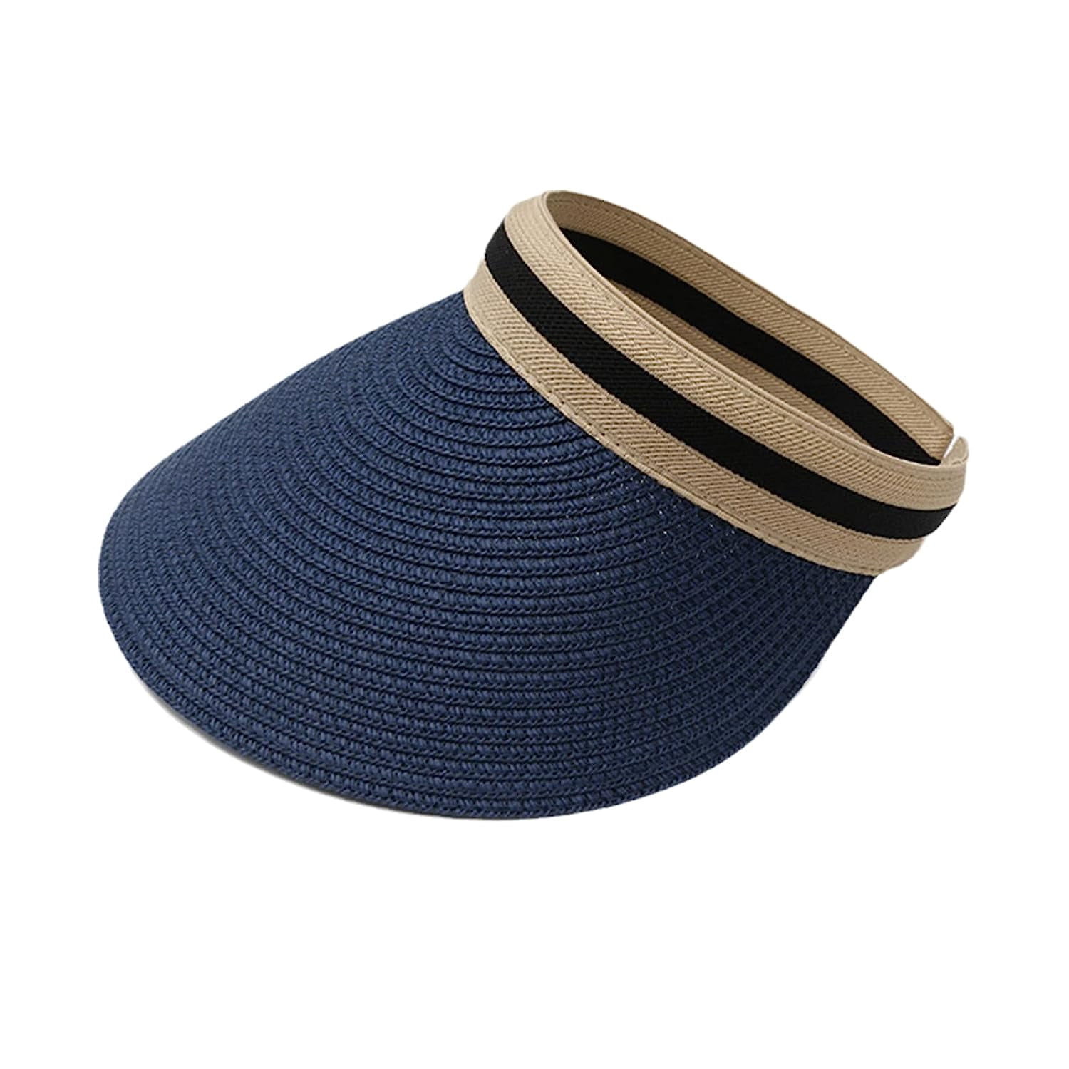 Holzlrgus Straw Sun Visor for Women Clip On Wide Brim Straw Visor Cap ...