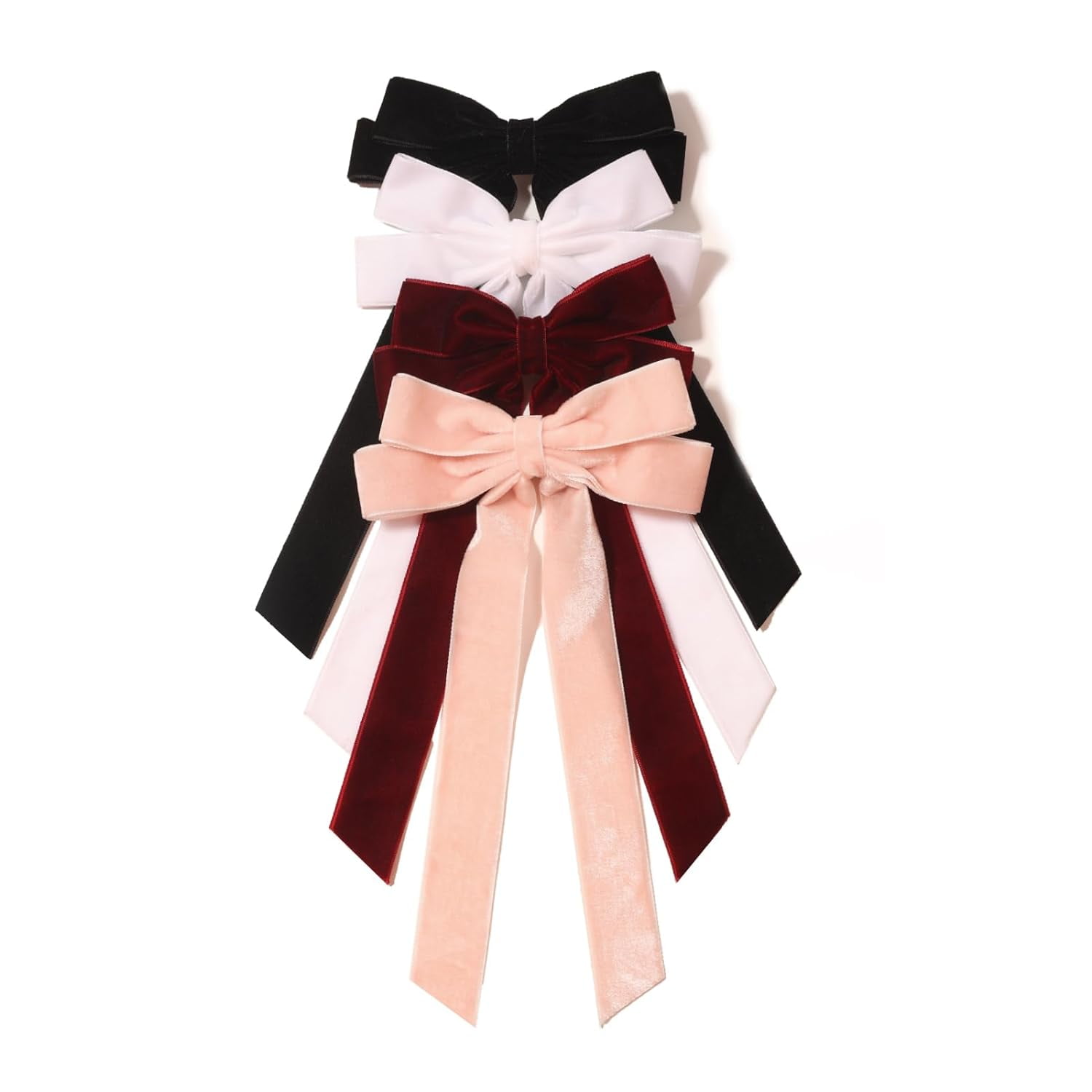 Holzlrgus Velvet Hair Ribbon Bows Clip for Women Girls Vintage Bow Hair ...