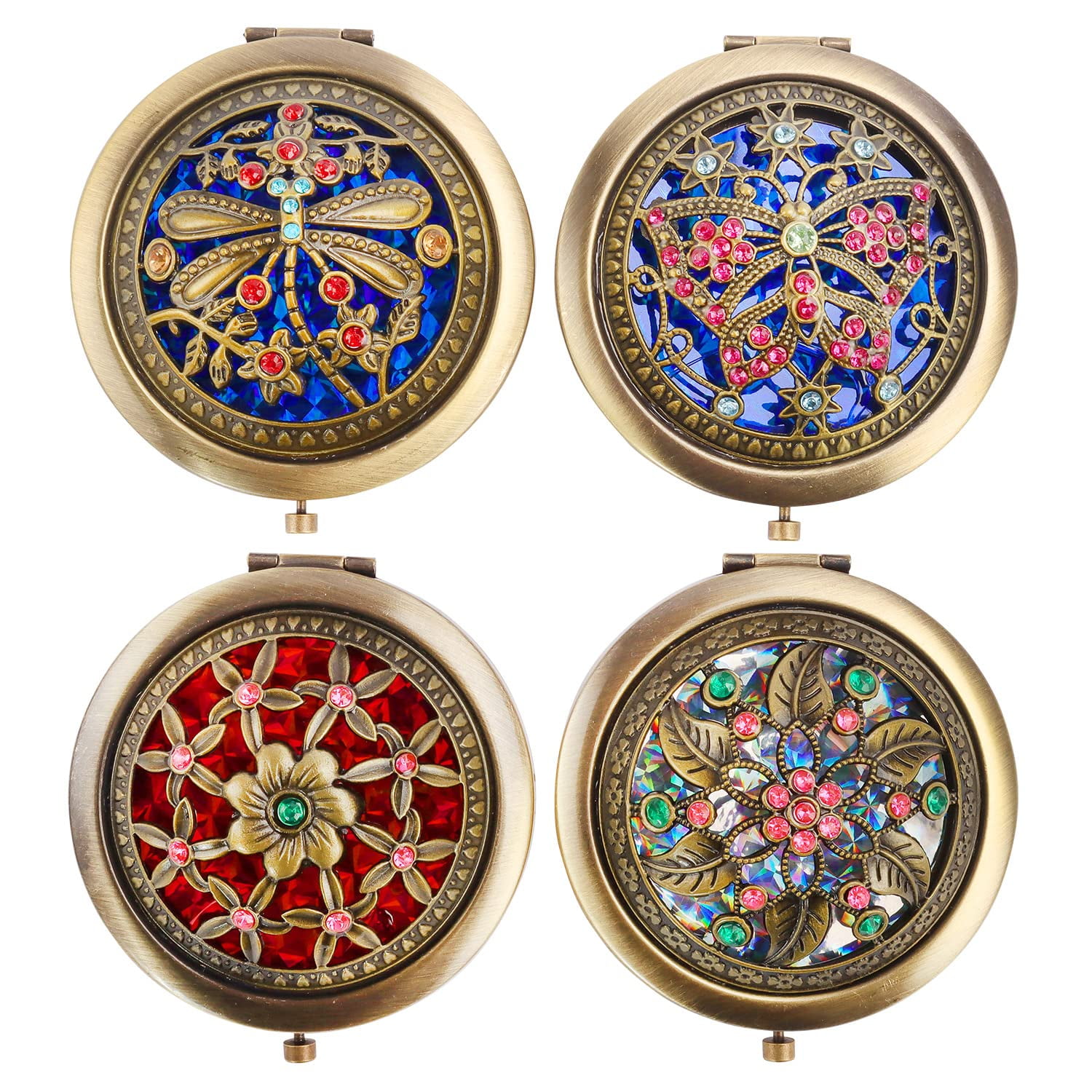 Holzlrgus Vintage Foldable Mirror Metal Vanity Mirror Travel Mirror ...