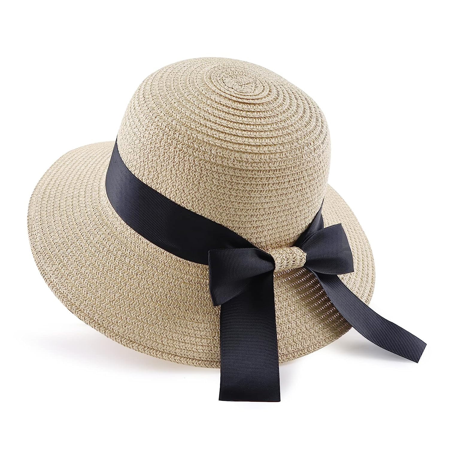 Holzlrgus Women,Little Girls Straw Sun Hat Summer Beach Cap Foldable ...