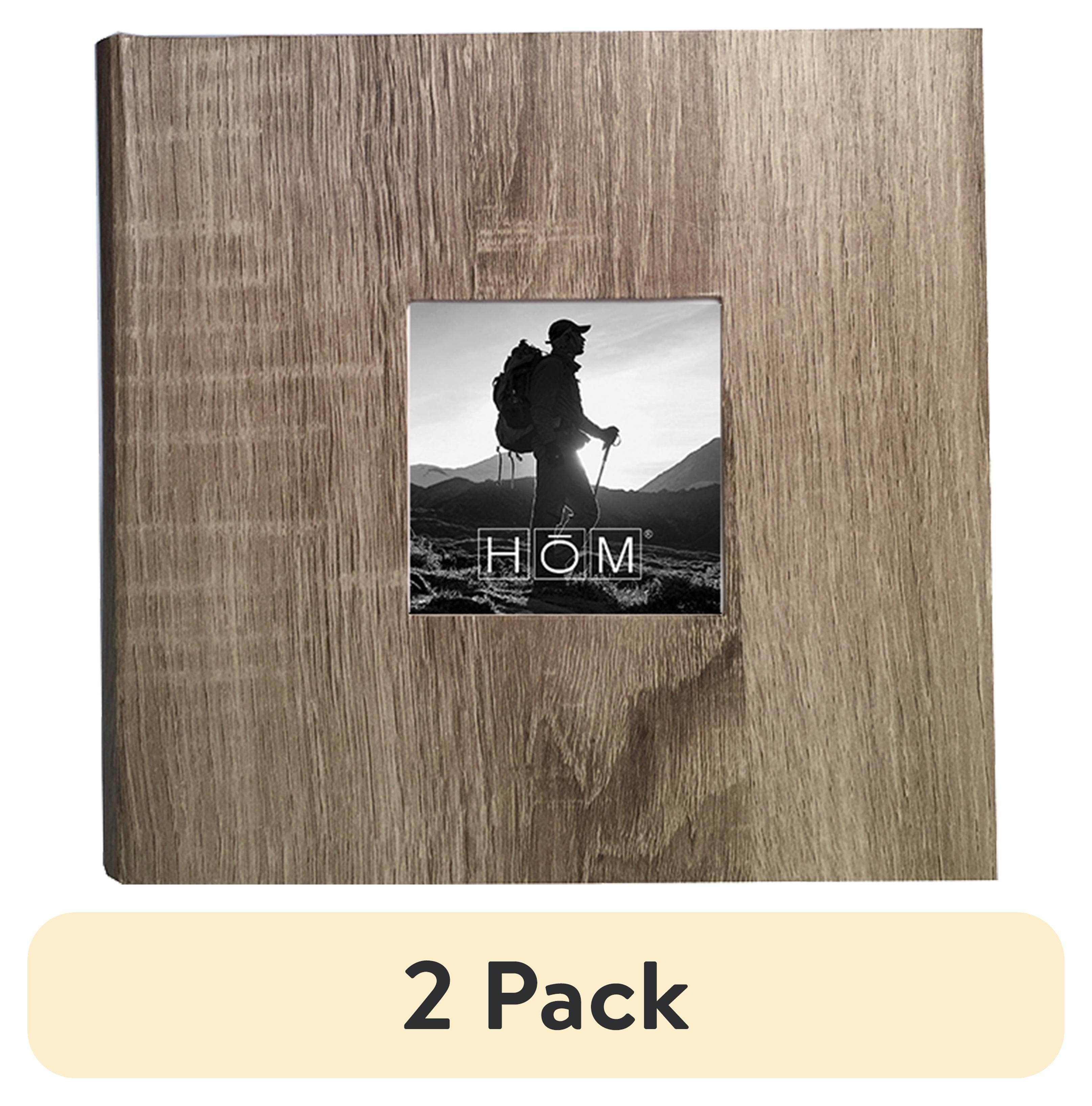(2 pack) Hom Essence 2up Photo Album Wood Grain Brown - Walmart.com