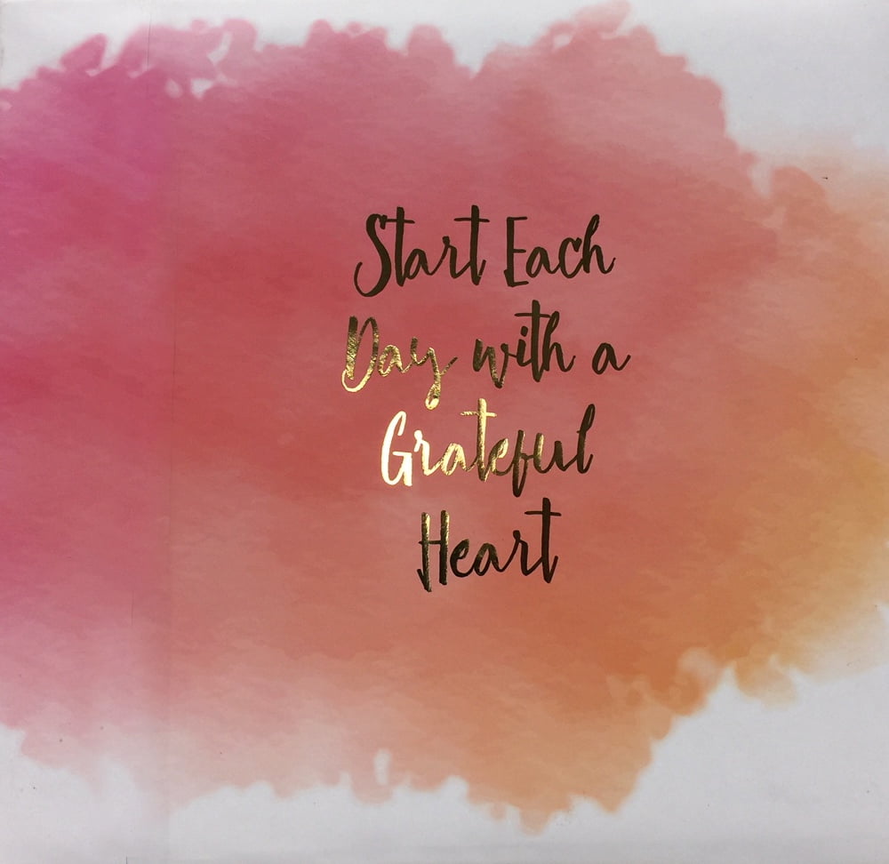 Hom Essence Pink Watercolor Scrapbook with Gold Foil "Start Each Day ...