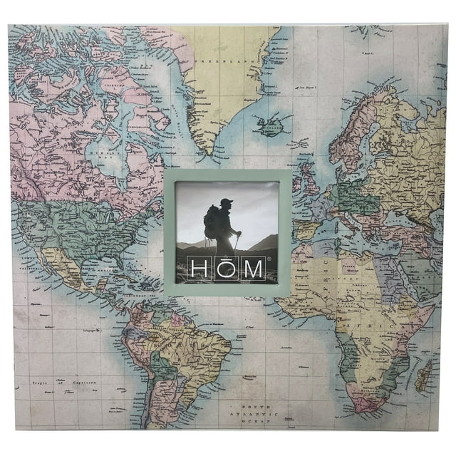 Hom Essence Travel Green Map Scrapbook with 12 " x 12" Top Loaded Pages ...
